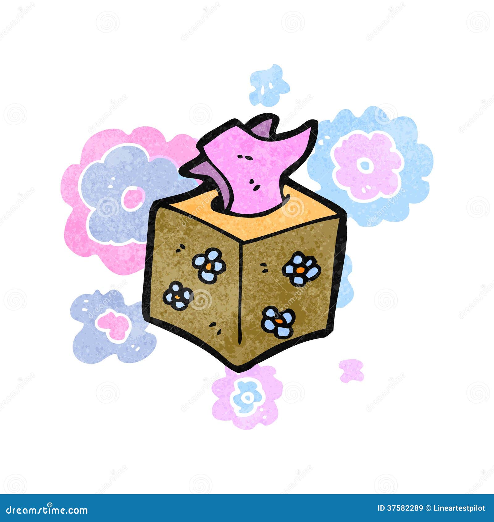 Retro cartoon tissues stock vector. Illustration of drawn - 37582289