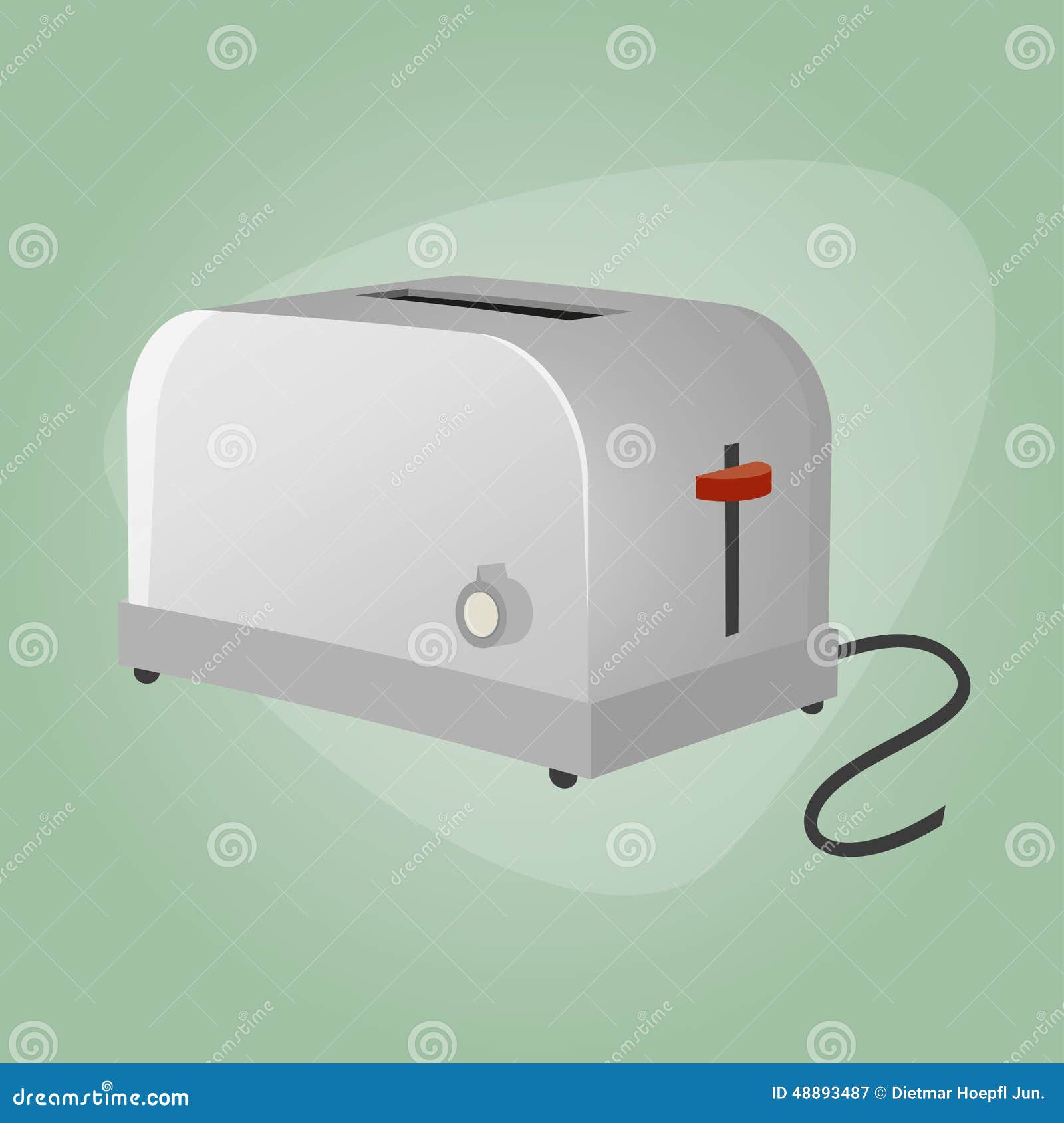 Retro cartoon toaster stock vector. Illustration of tasty - 48893487