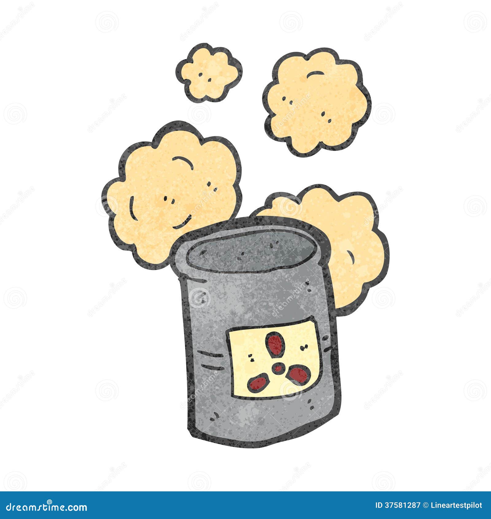 Retro cartoon toxic waste stock vector. Illustration of artwork - 37581287