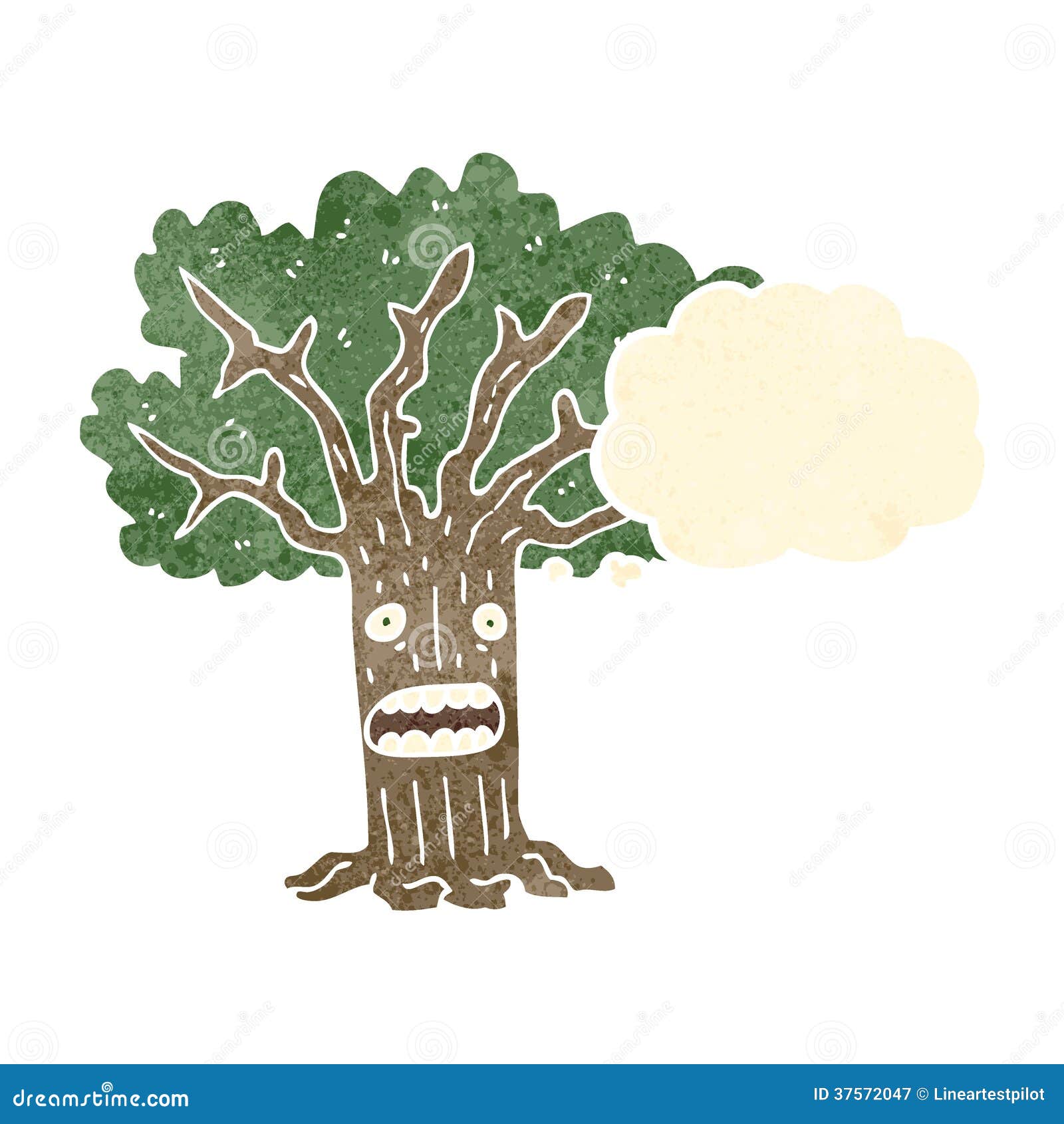 Retro cartoon tree stock vector. Illustration of clip - 37572047