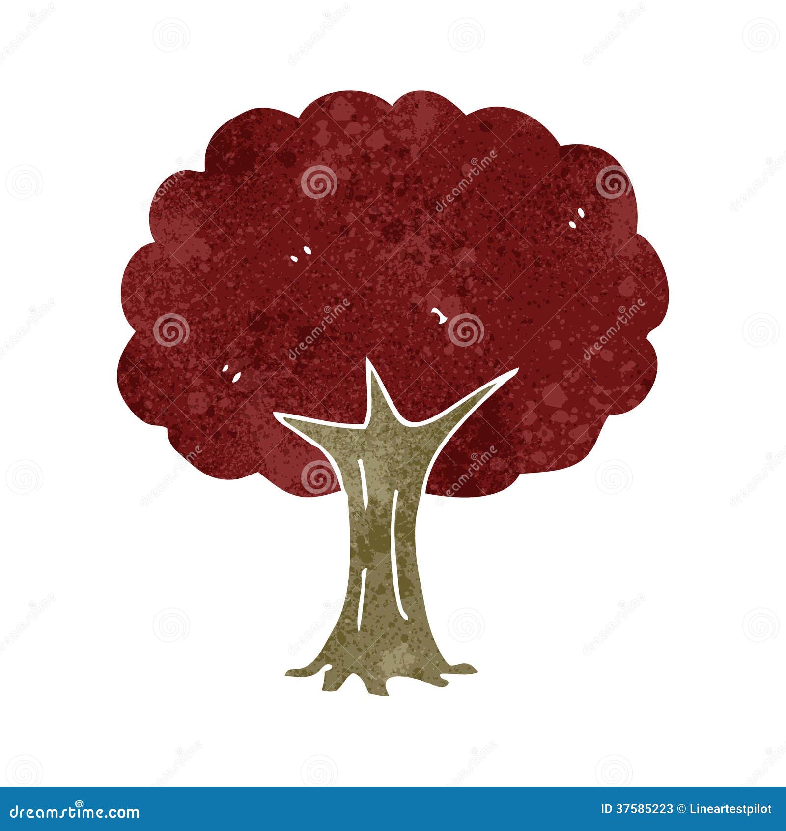 Retro cartoon tree stock vector. Illustration of retro - 37585223
