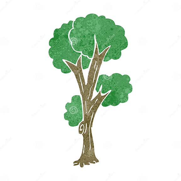 Retro cartoon tree stock vector. Illustration of drawing - 37585733