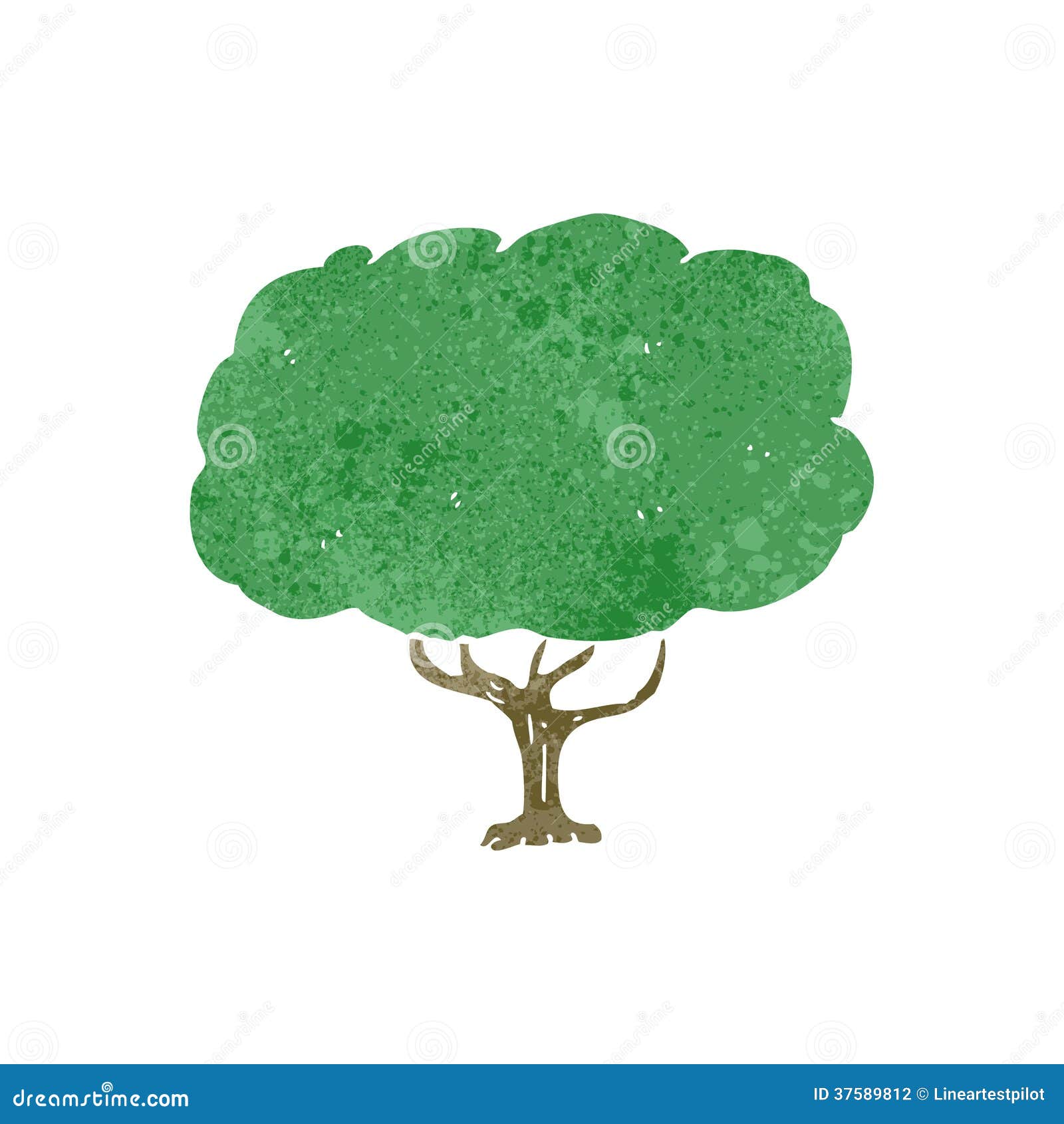 Retro cartoon tree stock vector. Illustration of tree - 37589812