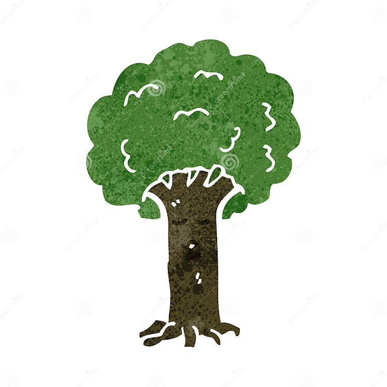 Retro cartoon tree stock vector. Illustration of cartoon - 37594639