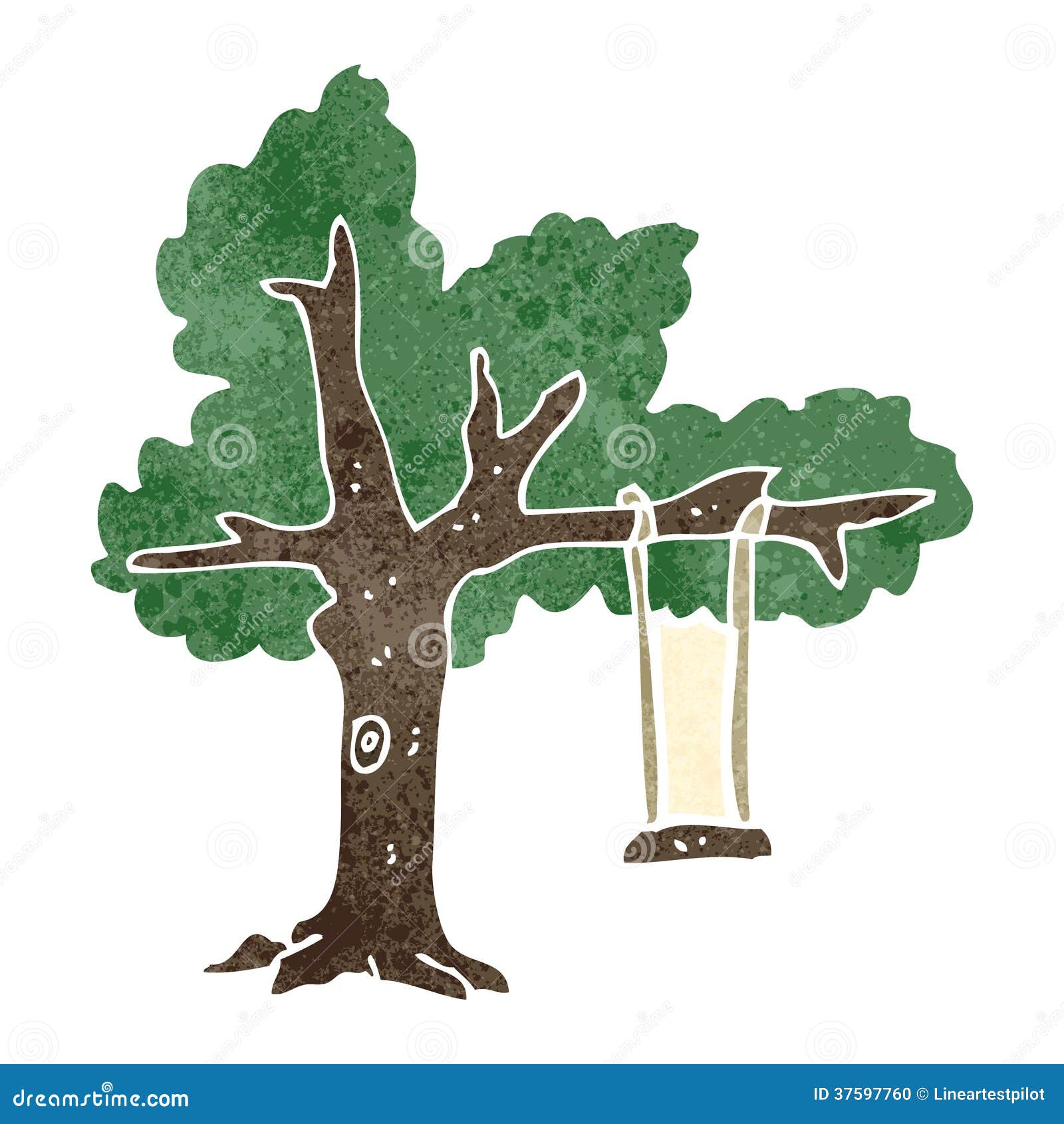 Retro cartoon tree stock vector. Illustration of texture - 37597760