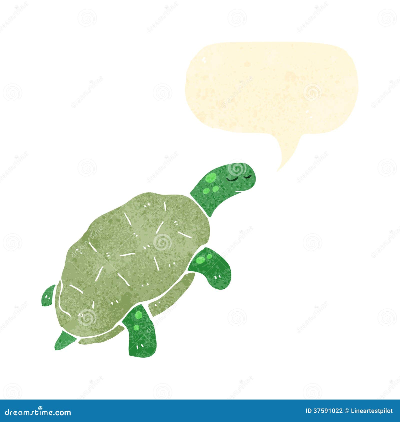 Retro cartoon turtle stock vector. Illustration of balloon - 37591022