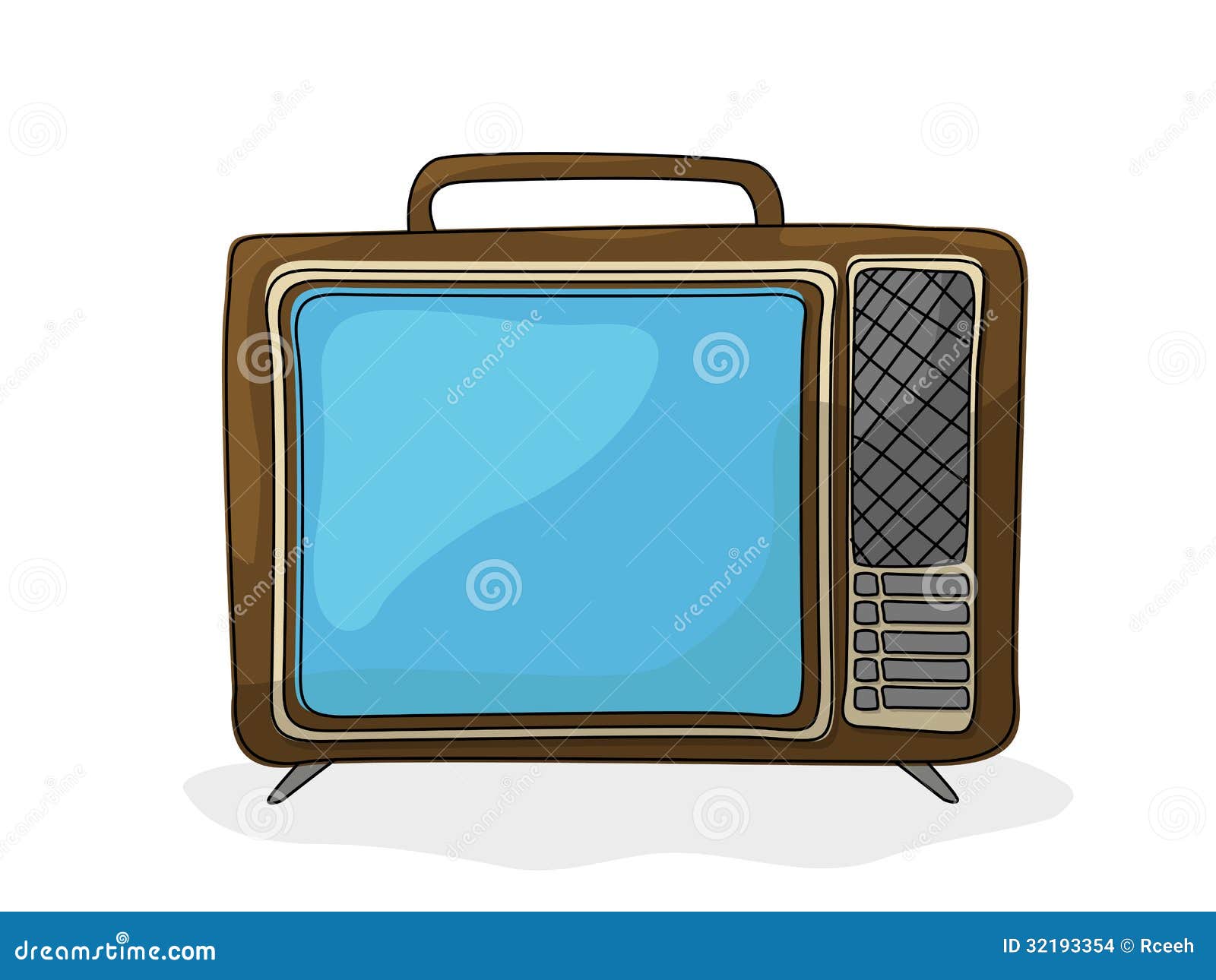 Retro cartoon tv stock vector. Illustration of display - 32193354