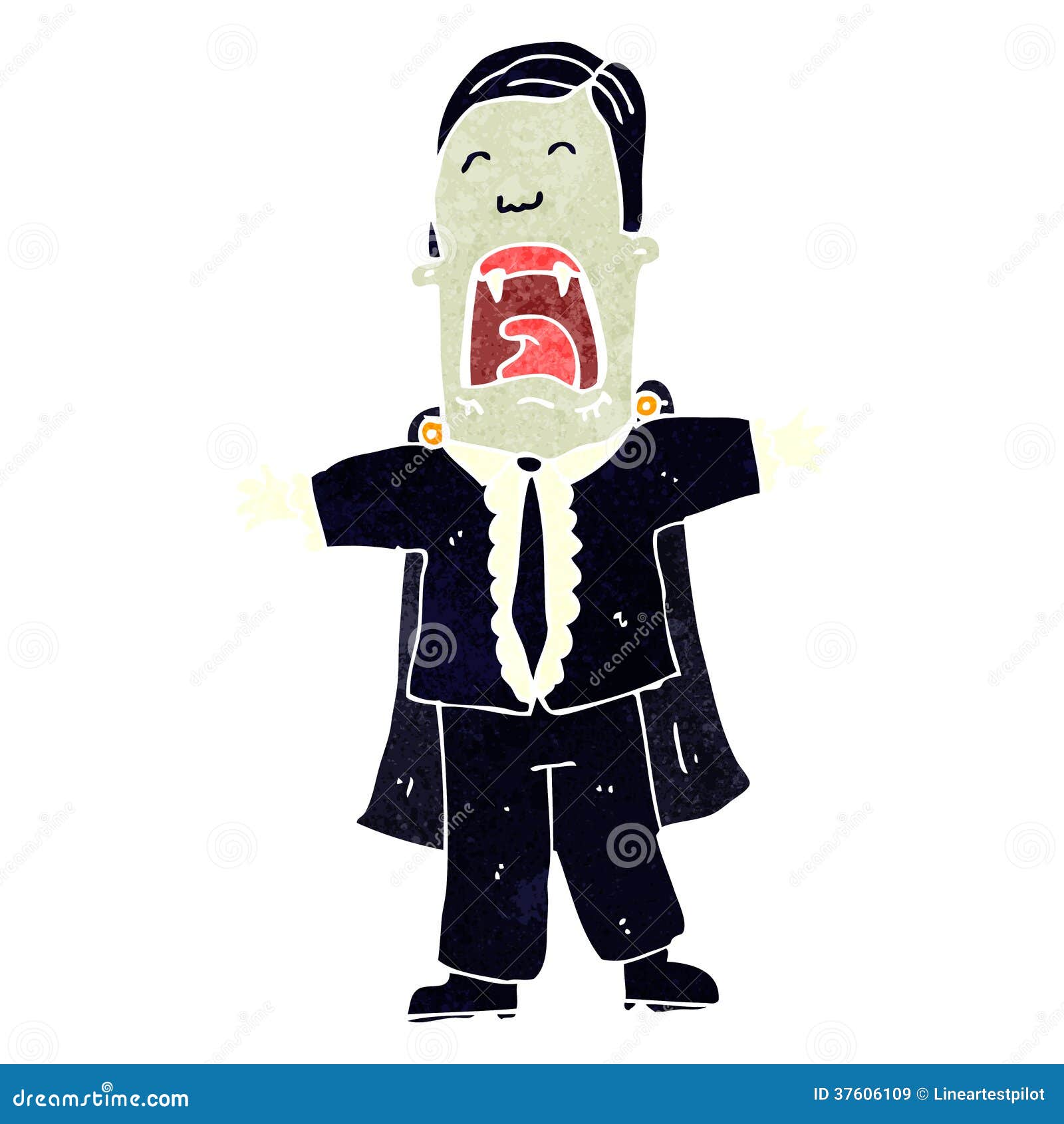 Retro cartoon vampire stock illustration. Illustration of artwork ...