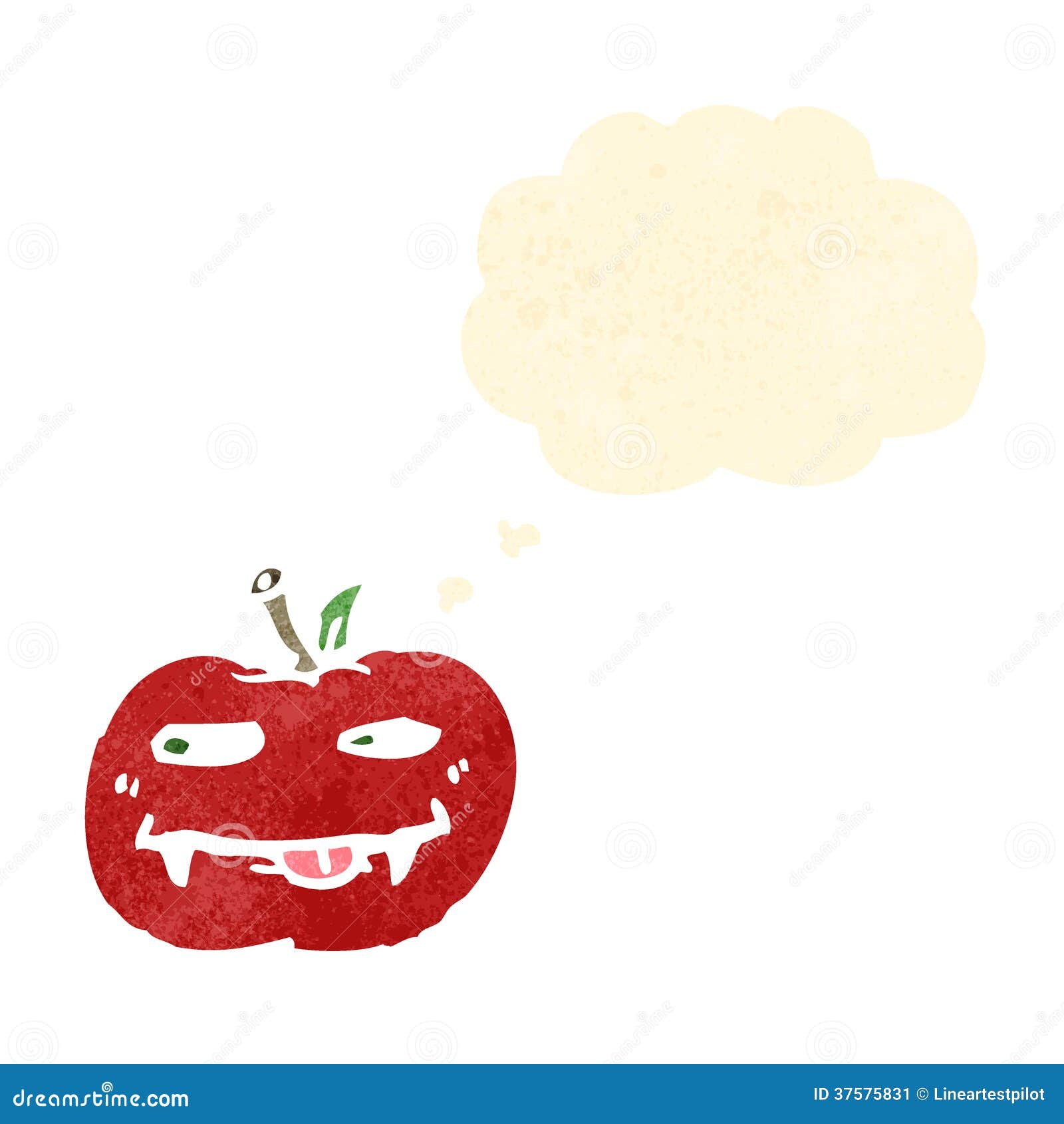 Retro Cartoon Vampire Apple Stock Vector - Illustration of balloon ...