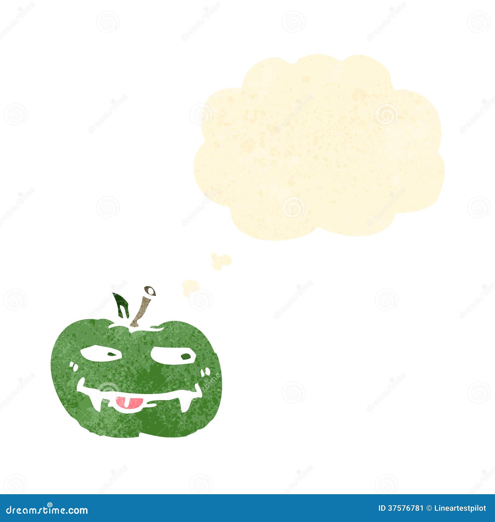 Retro Cartoon Vampire Apple Stock Vector - Illustration of colorful ...