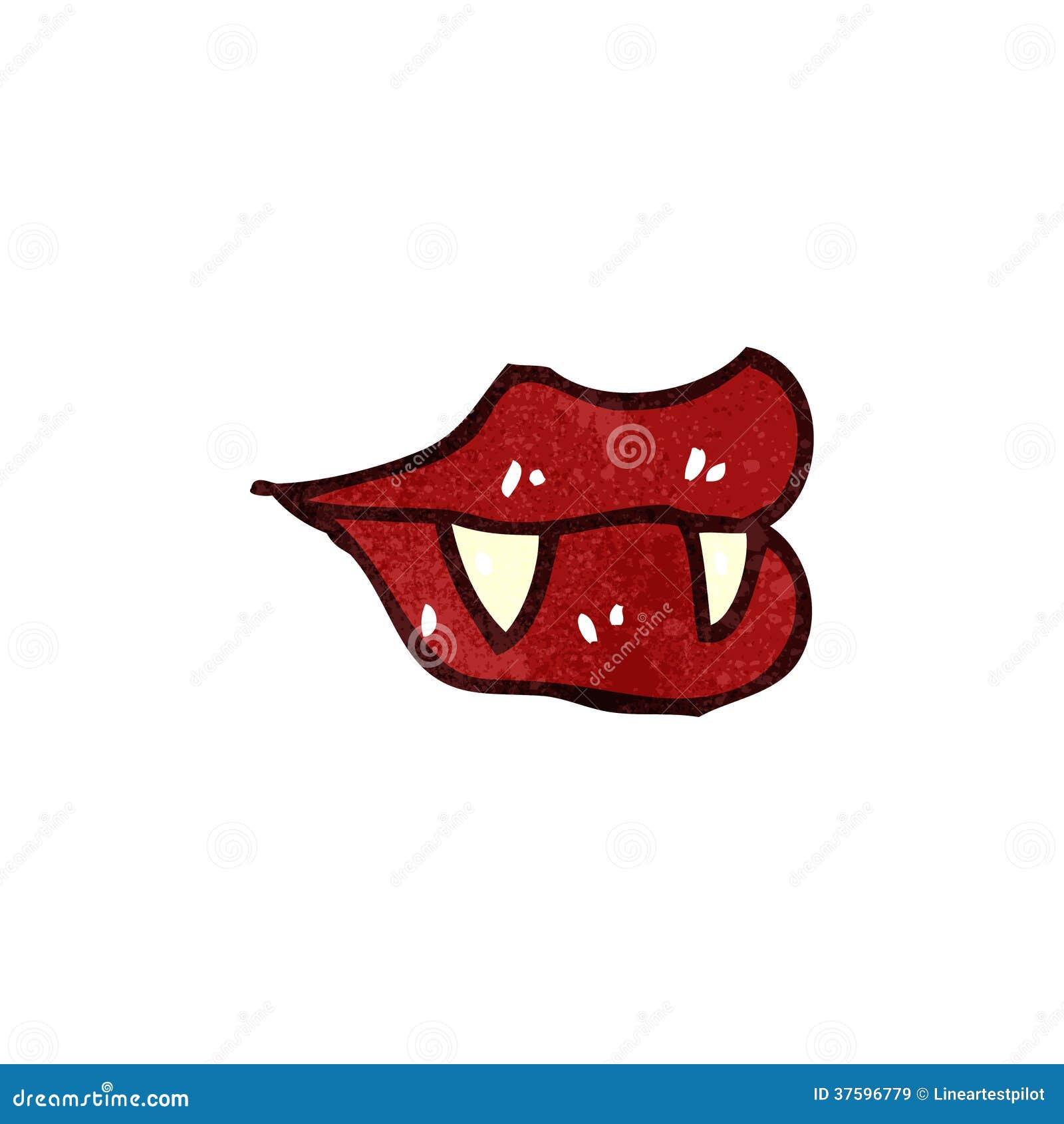 Retro Cartoon Vampire Fangs Stock Vector - Illustration of painted ...