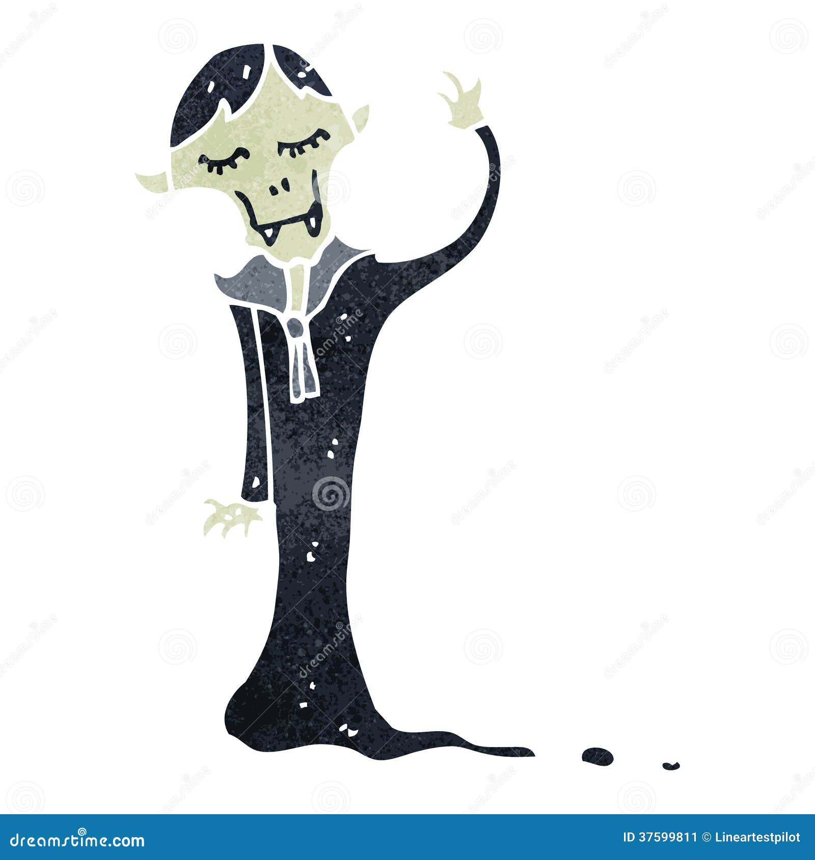 Retro cartoon vampire stock vector. Illustration of watercolor - 37599811