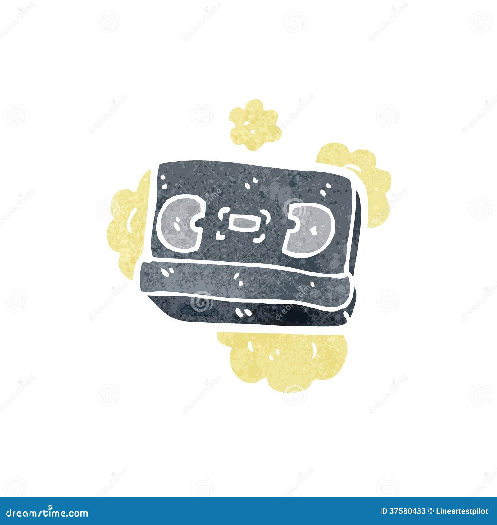 Retro cartoon video tape stock vector. Illustration of doodle - 37580433