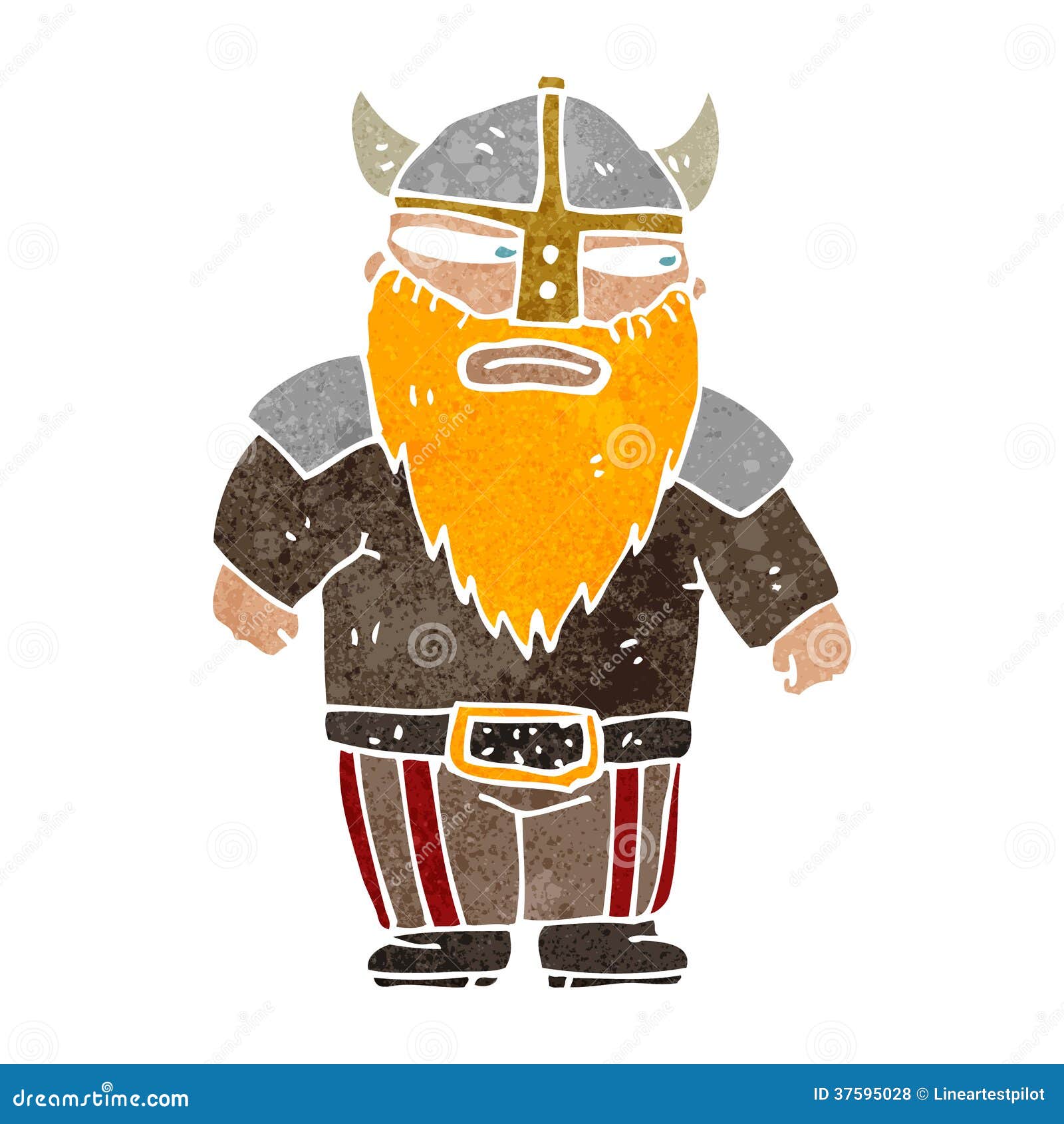 Retro cartoon viking stock vector. Illustration of traditional - 37595028