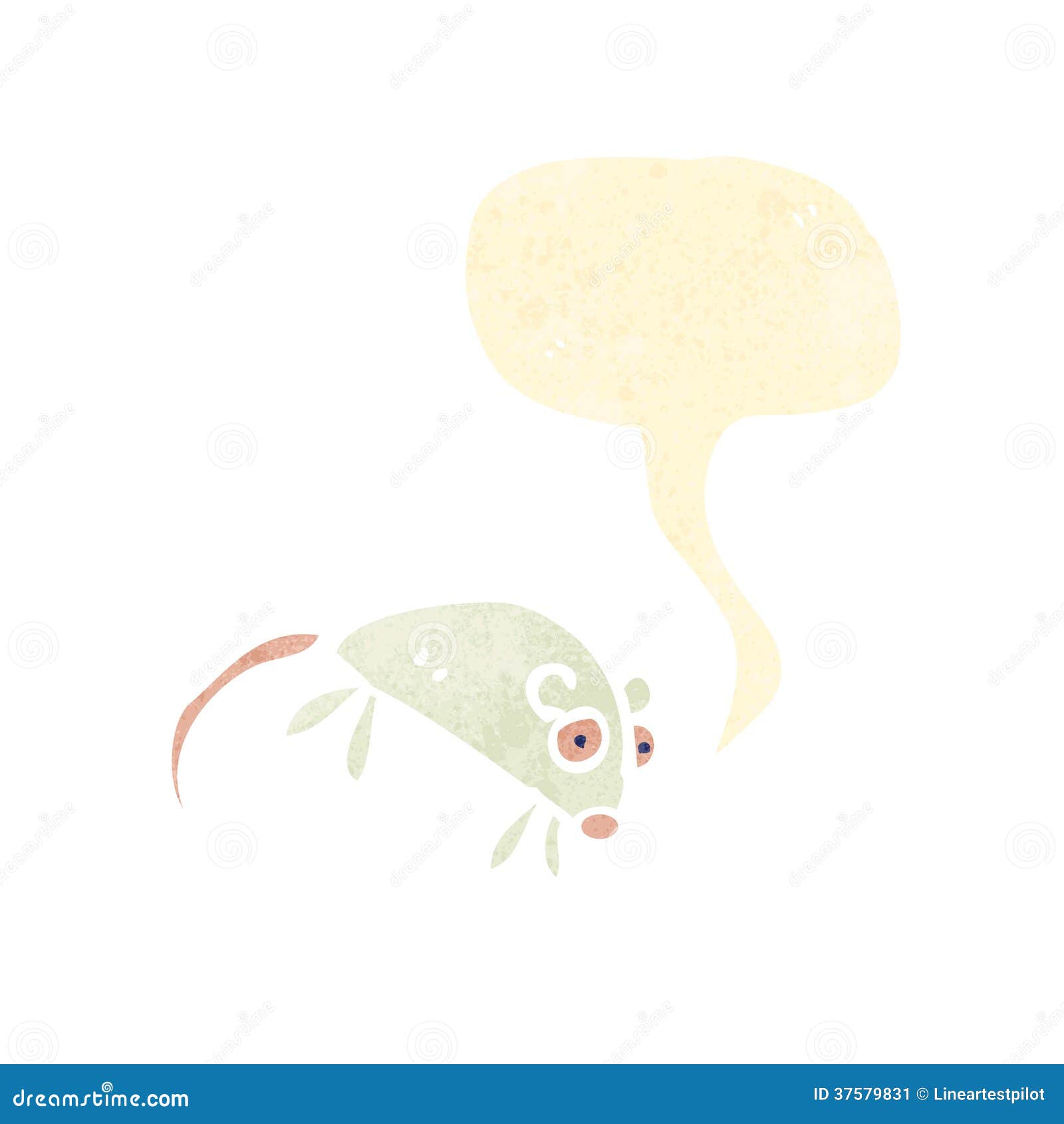 Retro cartoon white mouse, stock vector. Illustration of textured ...