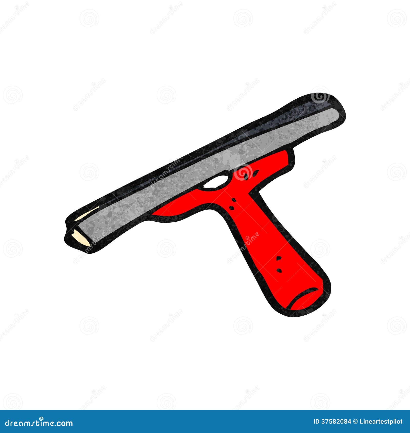 Retro Cartoon Window Scraper Stock Vector - Illustration of drawn ...