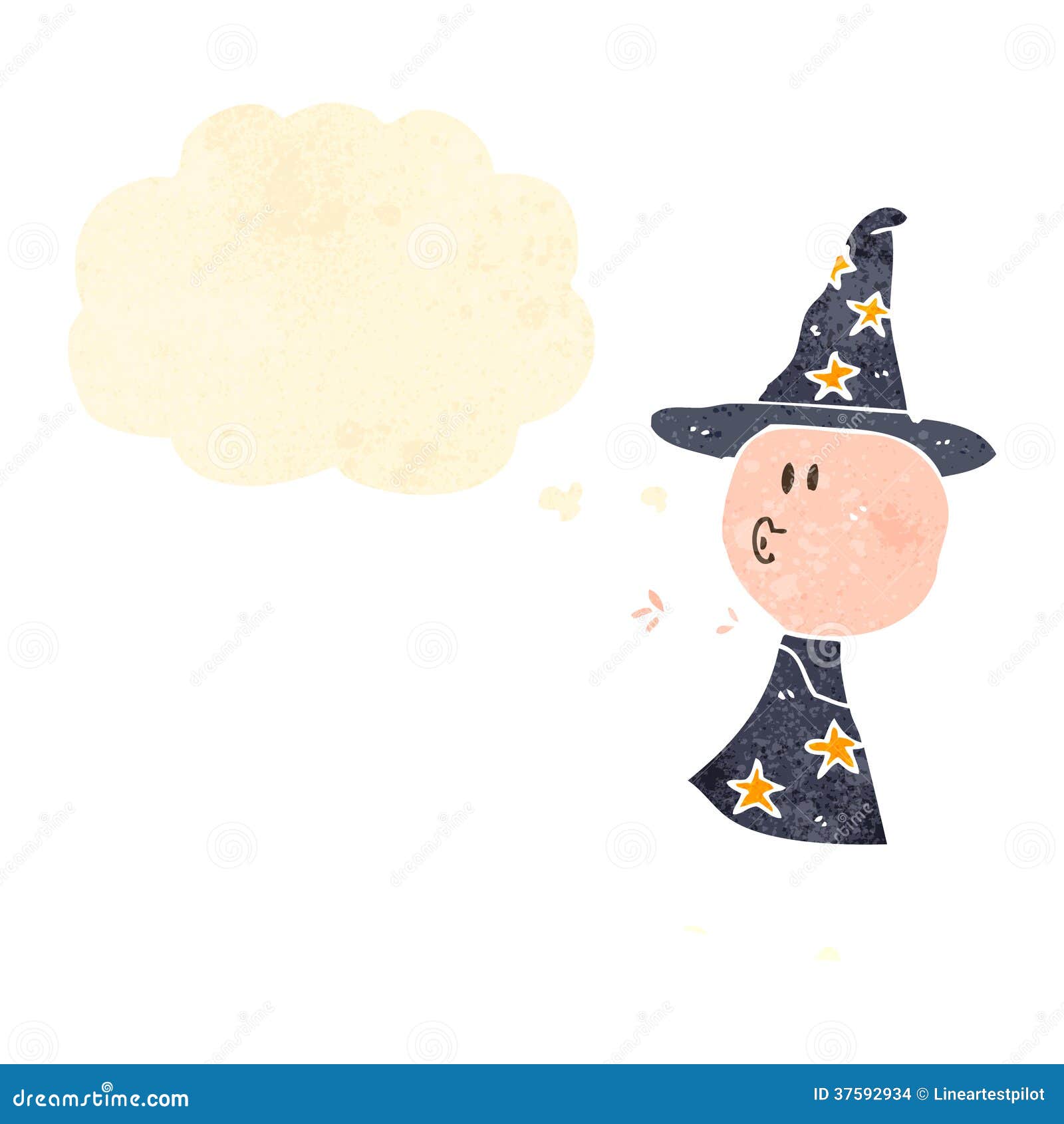 Retro cartoon wizard stock vector. Illustration of wizard - 37592934