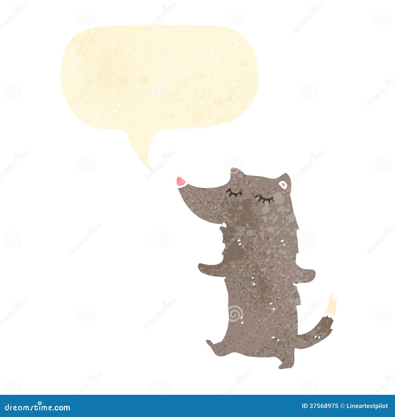 Retro cartoon wolf stock vector. Illustration of artwork - 37568975