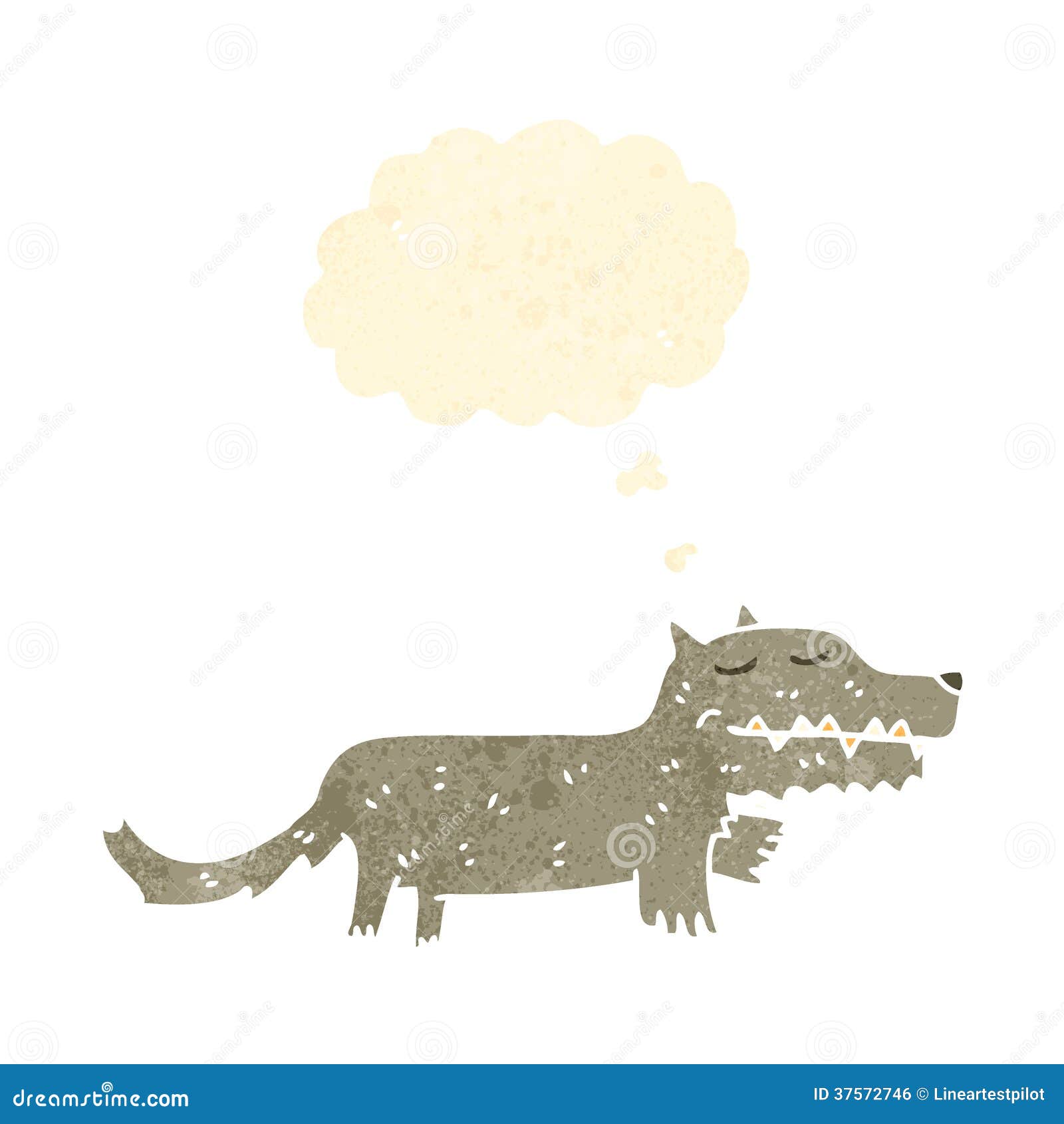 Retro cartoon wolf stock vector. Illustration of painted - 37572746