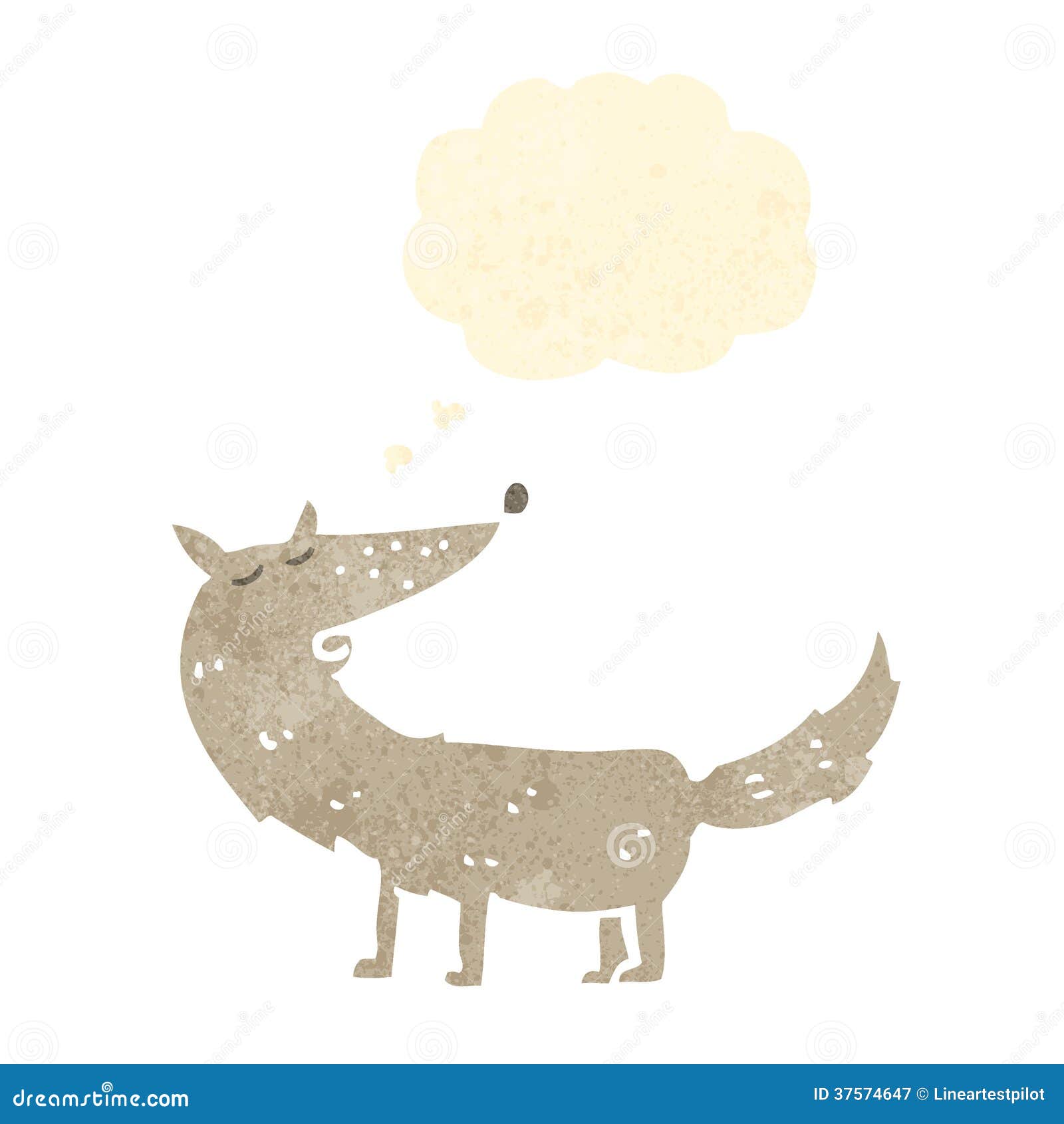 Retro cartoon wolf stock vector. Illustration of retro - 37574647