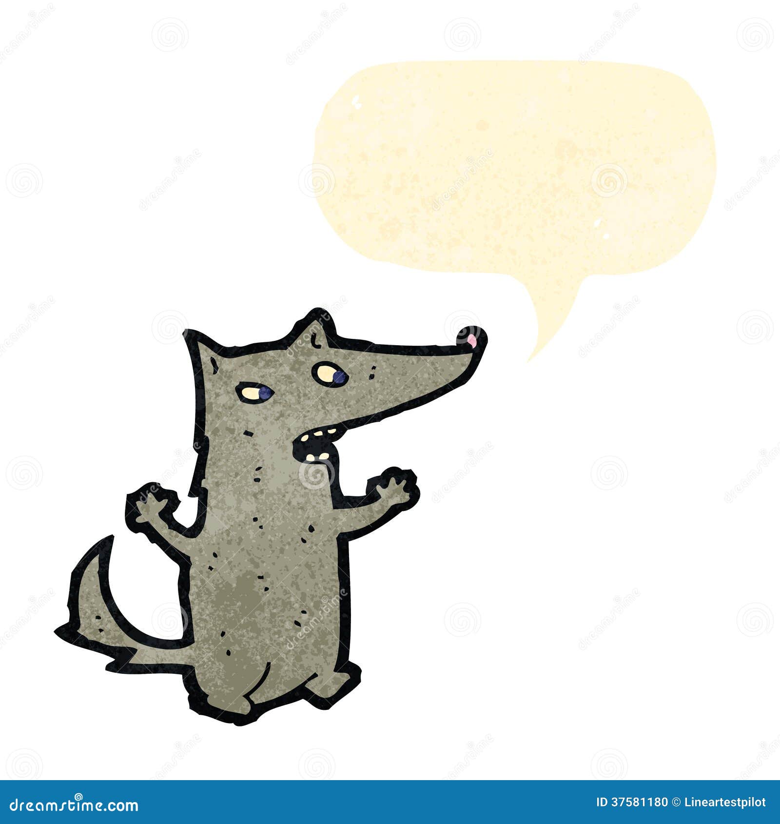 Retro cartoon wolf stock vector. Illustration of wolf - 37581180