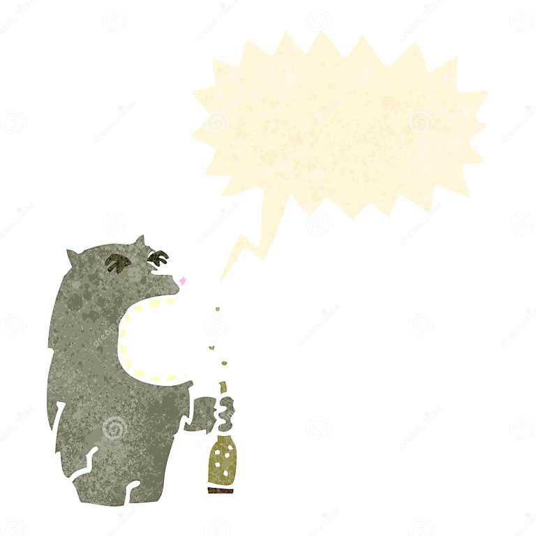 Retro Cartoon Wolf Drinking Beer Stock Vector - Illustration of cartoon ...