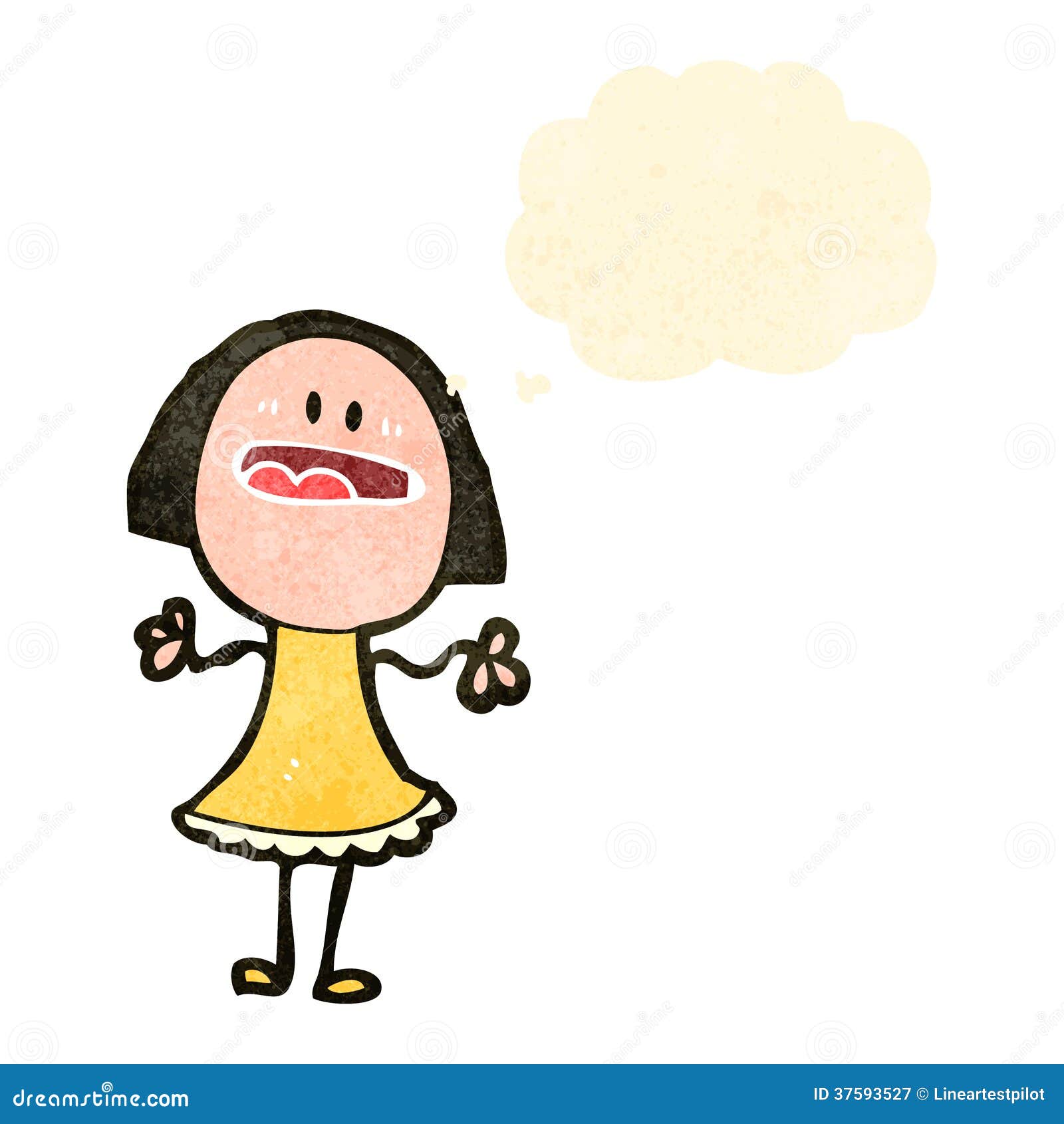 Retro Cartoon Woman Complaining Stock Vector - Illustration of textured ...