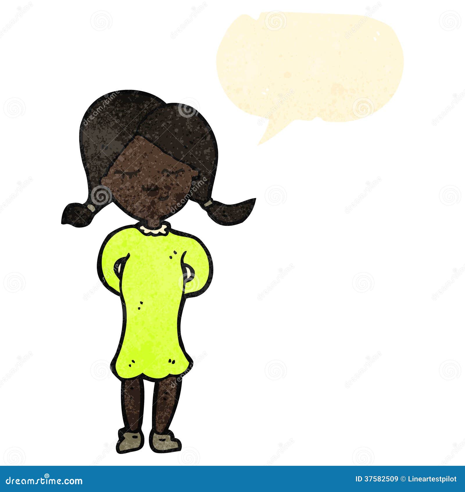 Retro Cartoon Woman With Speech Bubble Stock Vector Illustration Of