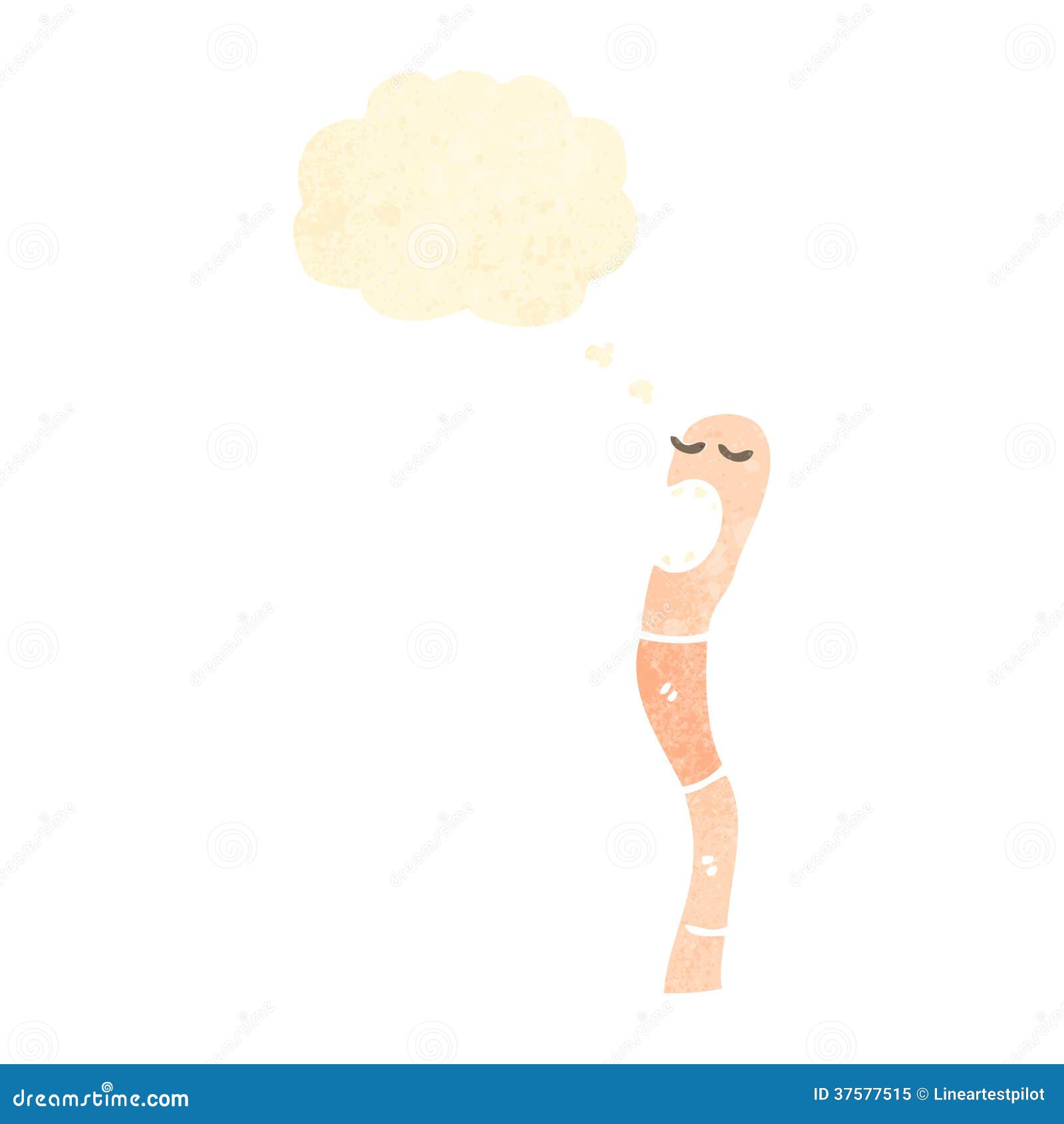 Retro cartoon worm stock vector. Illustration of fashioned - 37577515