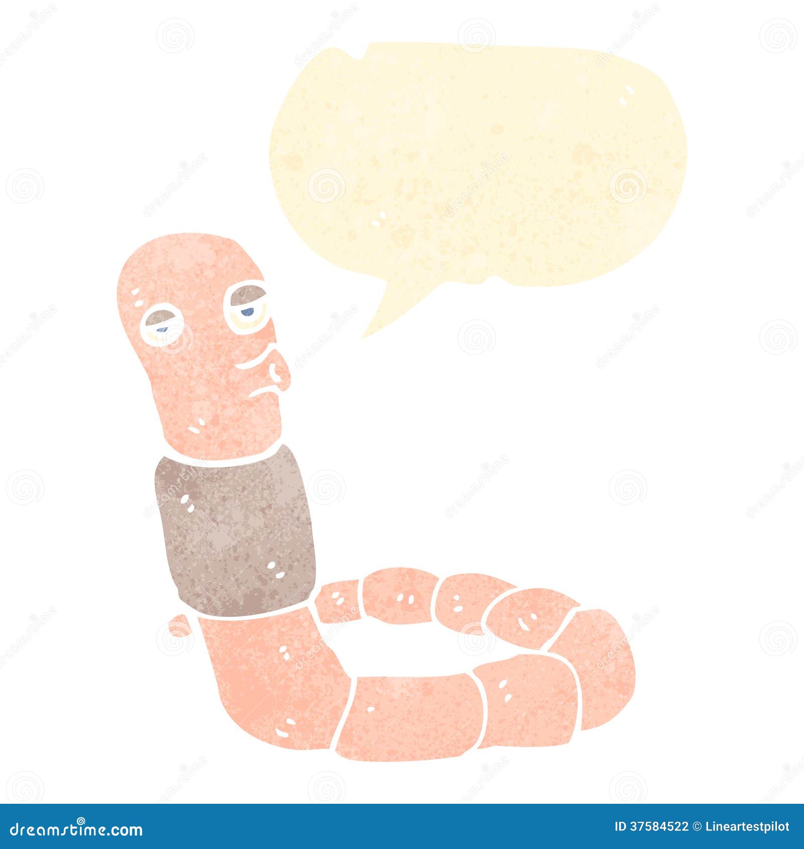 Retro cartoon worm stock illustration. Illustration of drawn - 37584522