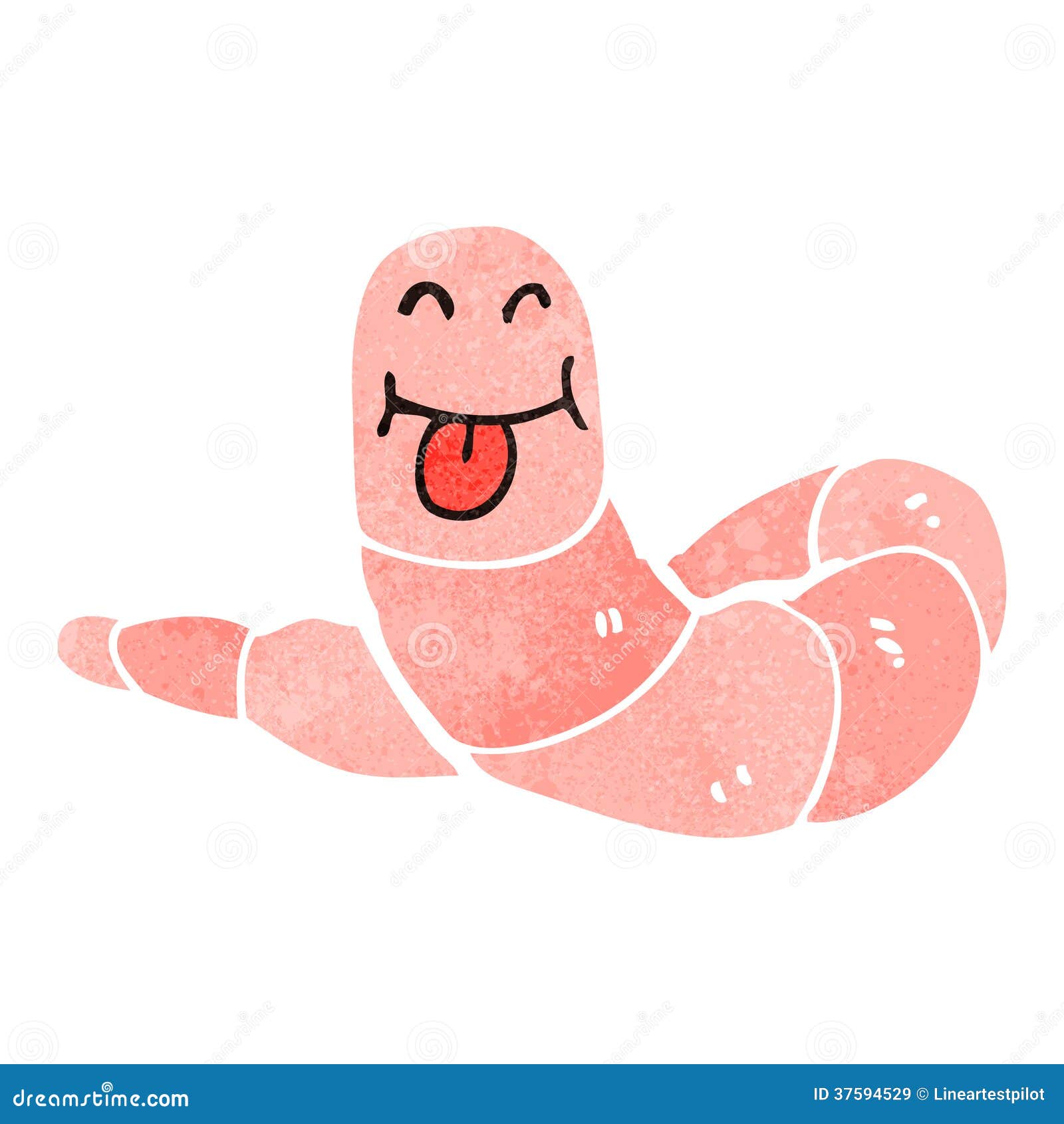 Retro cartoon worm stock vector. Illustration of traditional - 37594529