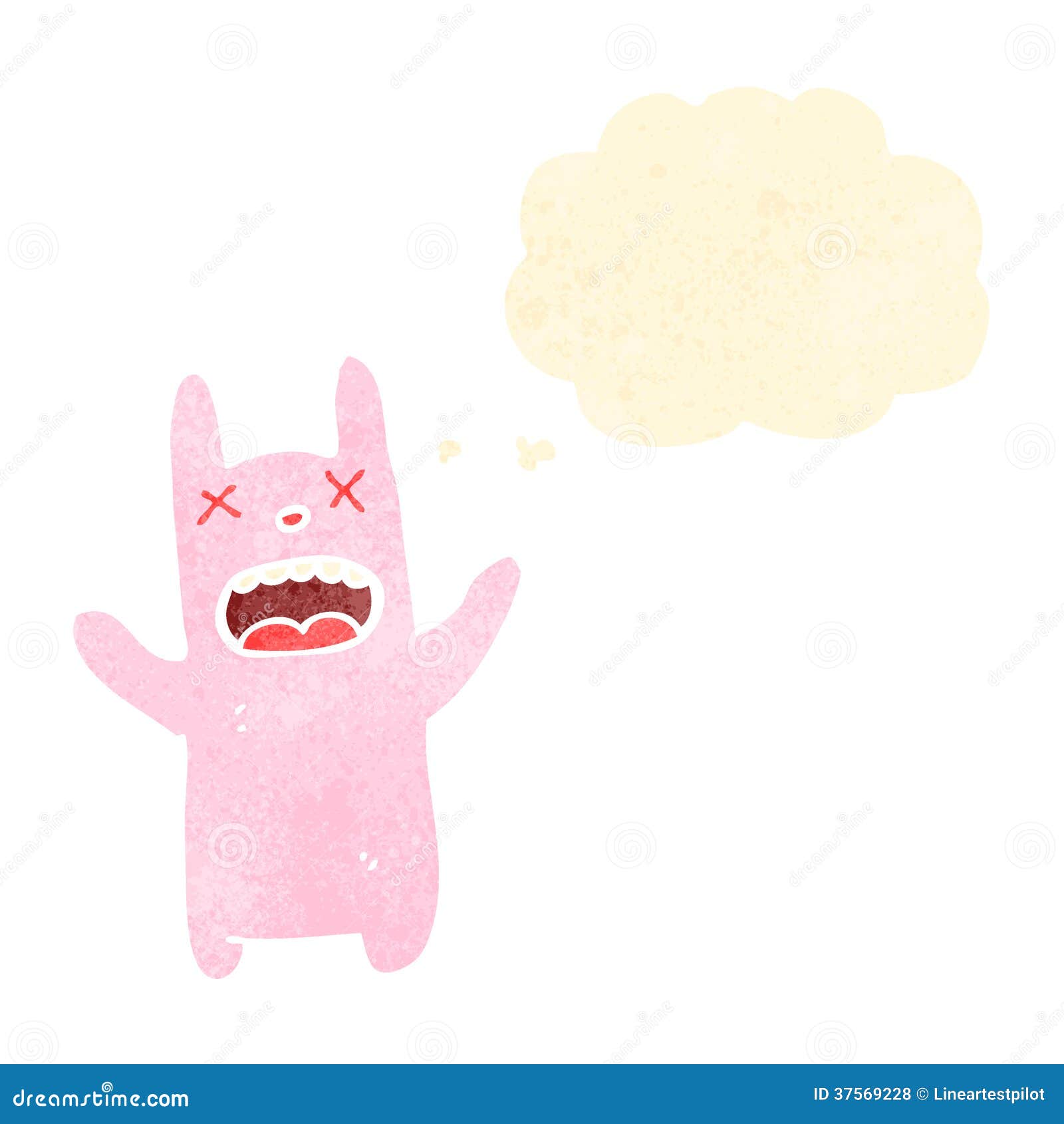 Retro Cartoon Zombie Bunny Rabbit Stock Vector - Illustration of retro ...