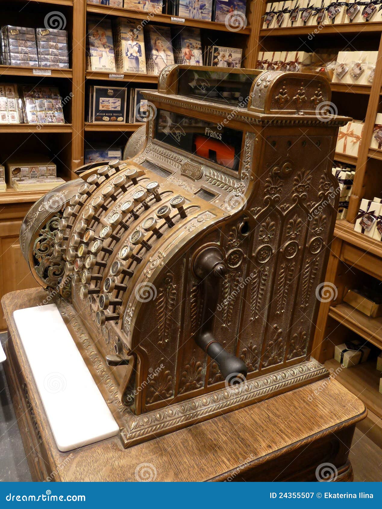 Retro cash register stock image. Image of antique, calculator - 24355507