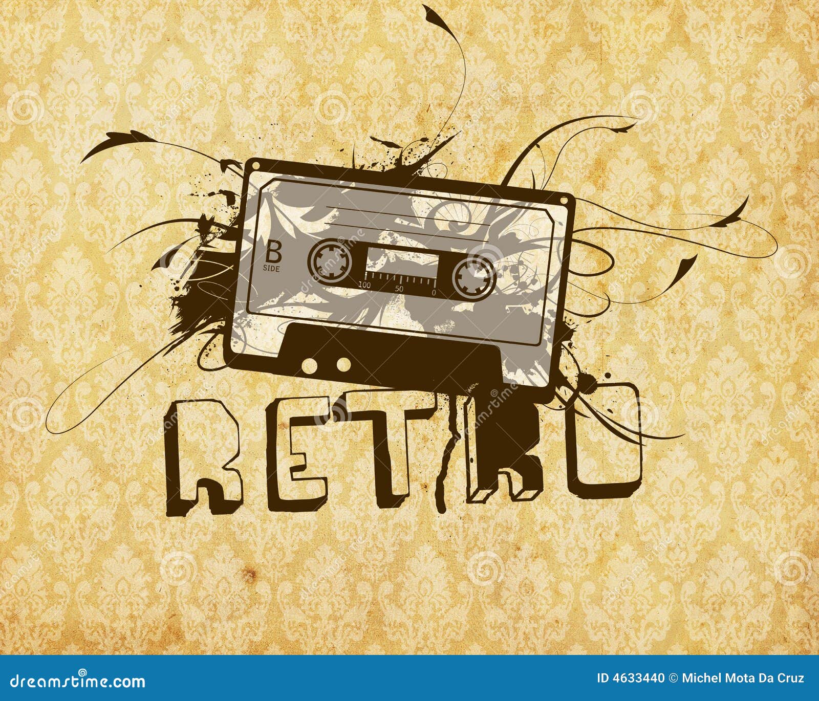 Retro cassette stock illustration. Illustration of retro - 4633440
