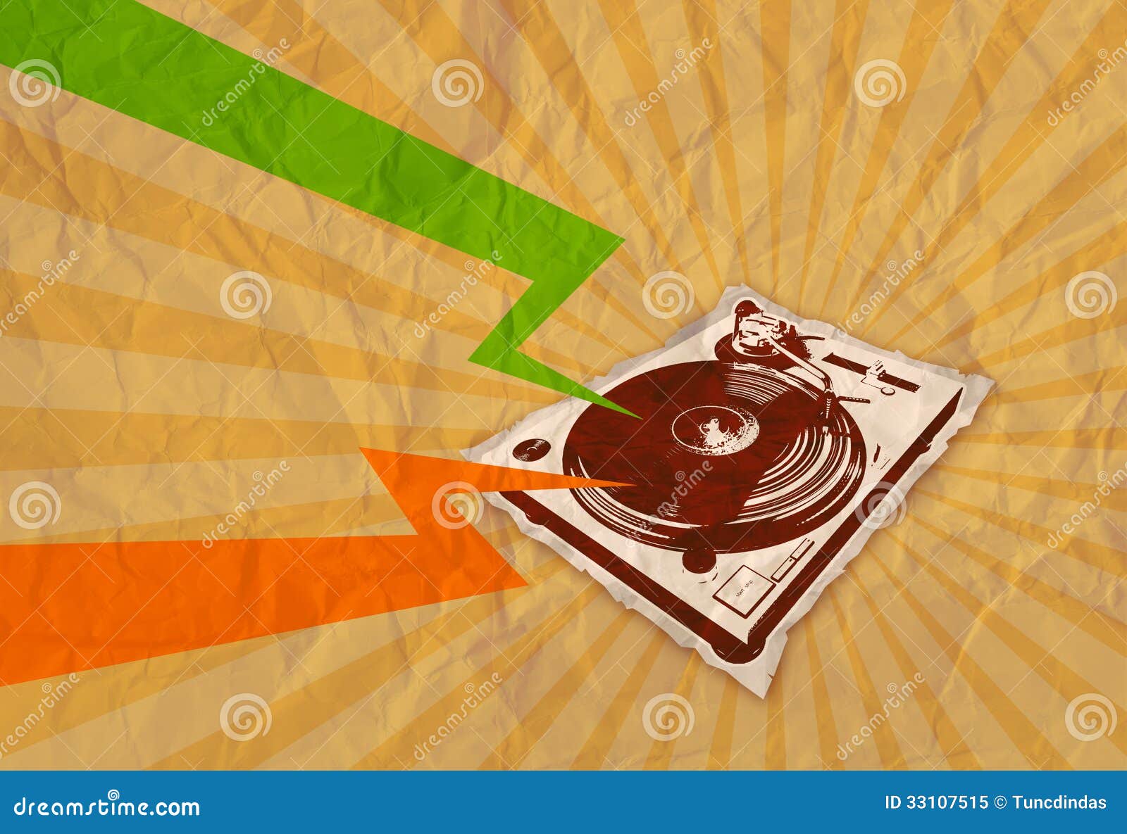 Turntable Flyer. Stock Image | CartoonDealer.com #55351183