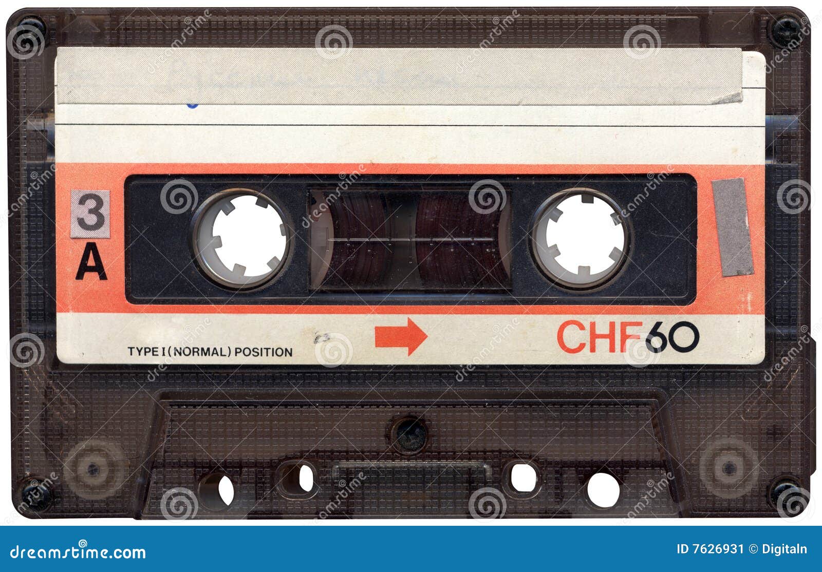 Retro Cassette Tape stock image. Image of gray, analog - 7626931