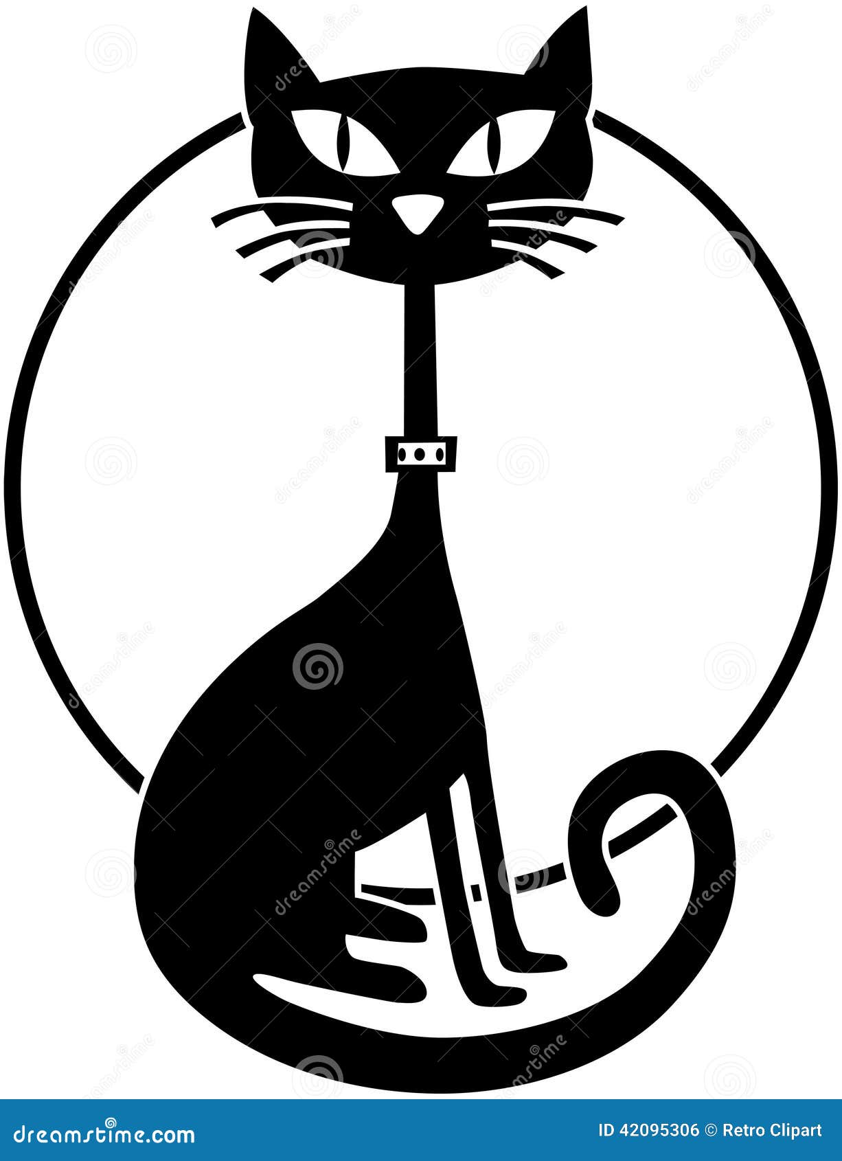 Retro Cat stock vector. Illustration of vintage, 1940s - 42095306