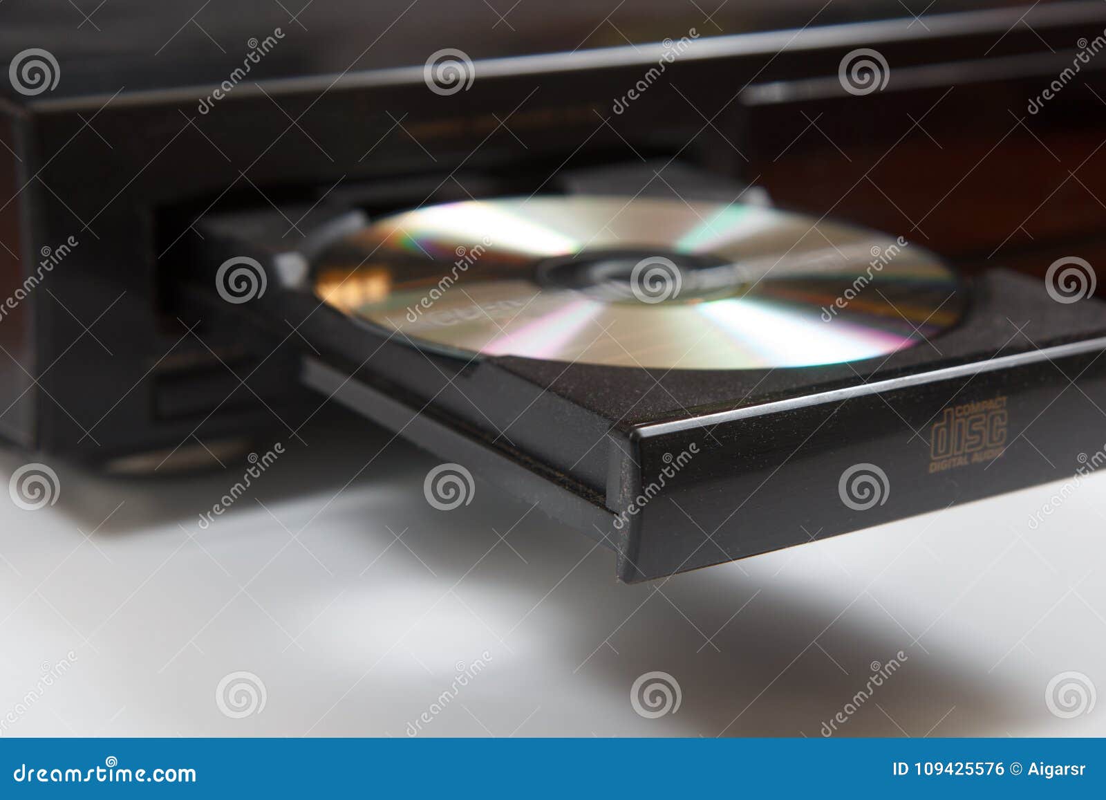 Retro CD player editorial photo. Image of compact, open - 109425576