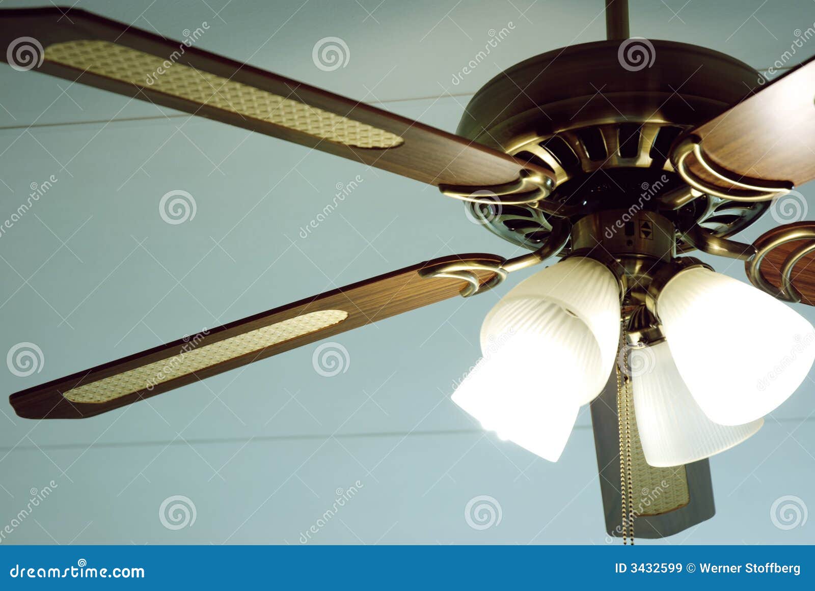 Retro Ceiling Fan stock image. Image of color, object - 3432599