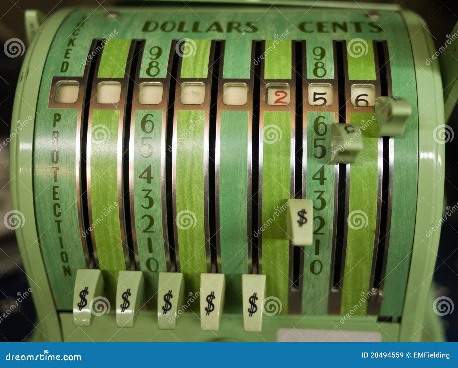 Retro Check Printing Machine Stock Image - Image of printer, calculator ...