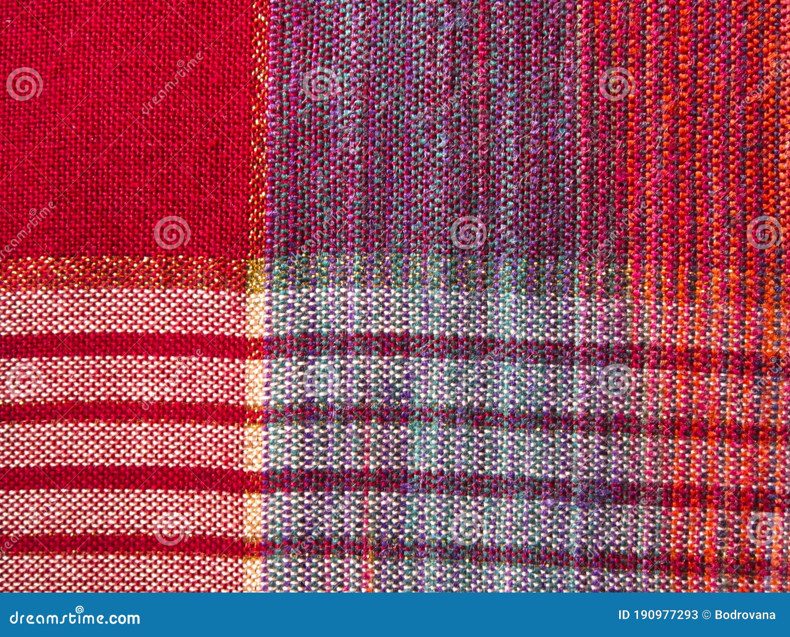 Retro Checked and Striped Fabric. Stock Image - Image of beautiful ...