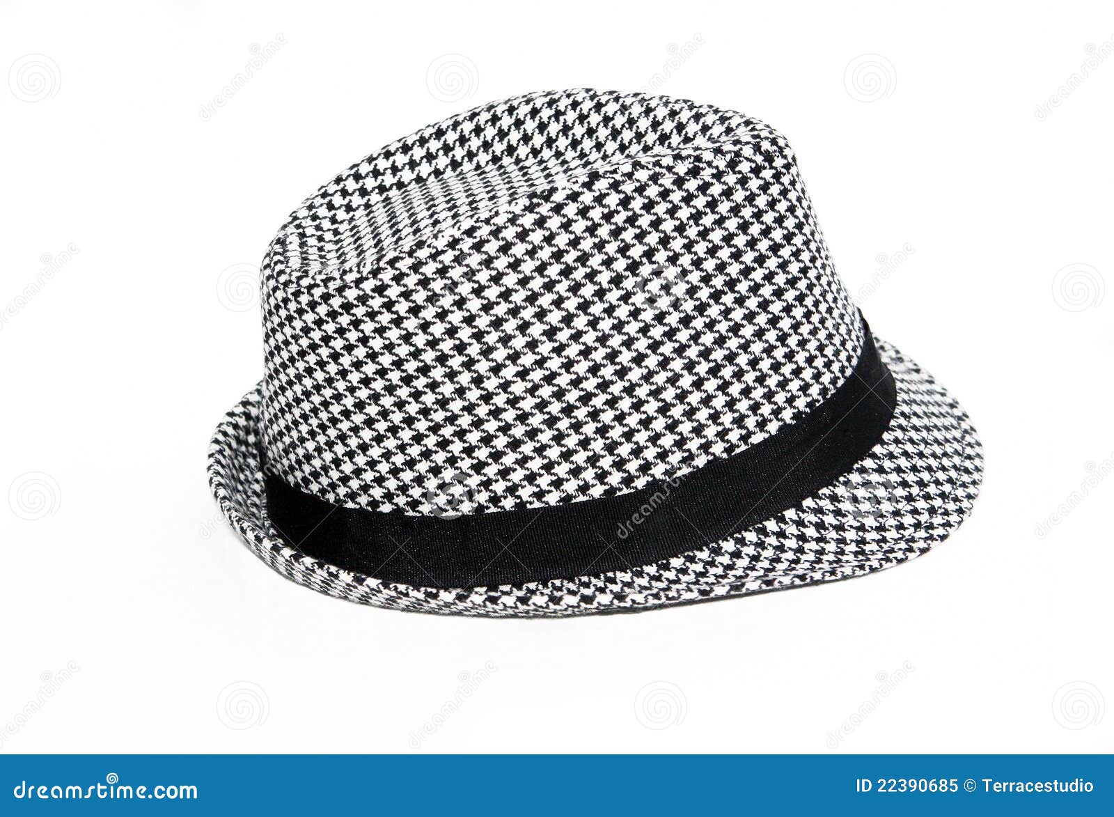 Retro Checkered Fedora Hat Stock Photography | CartoonDealer.com #22474886