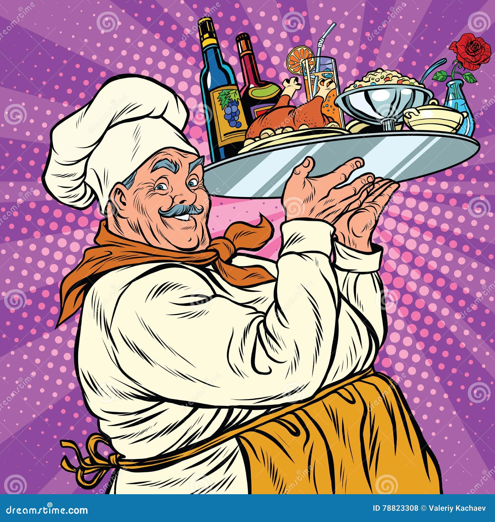 Retro Chef Hat Cartoon Vector | CartoonDealer.com #149645801