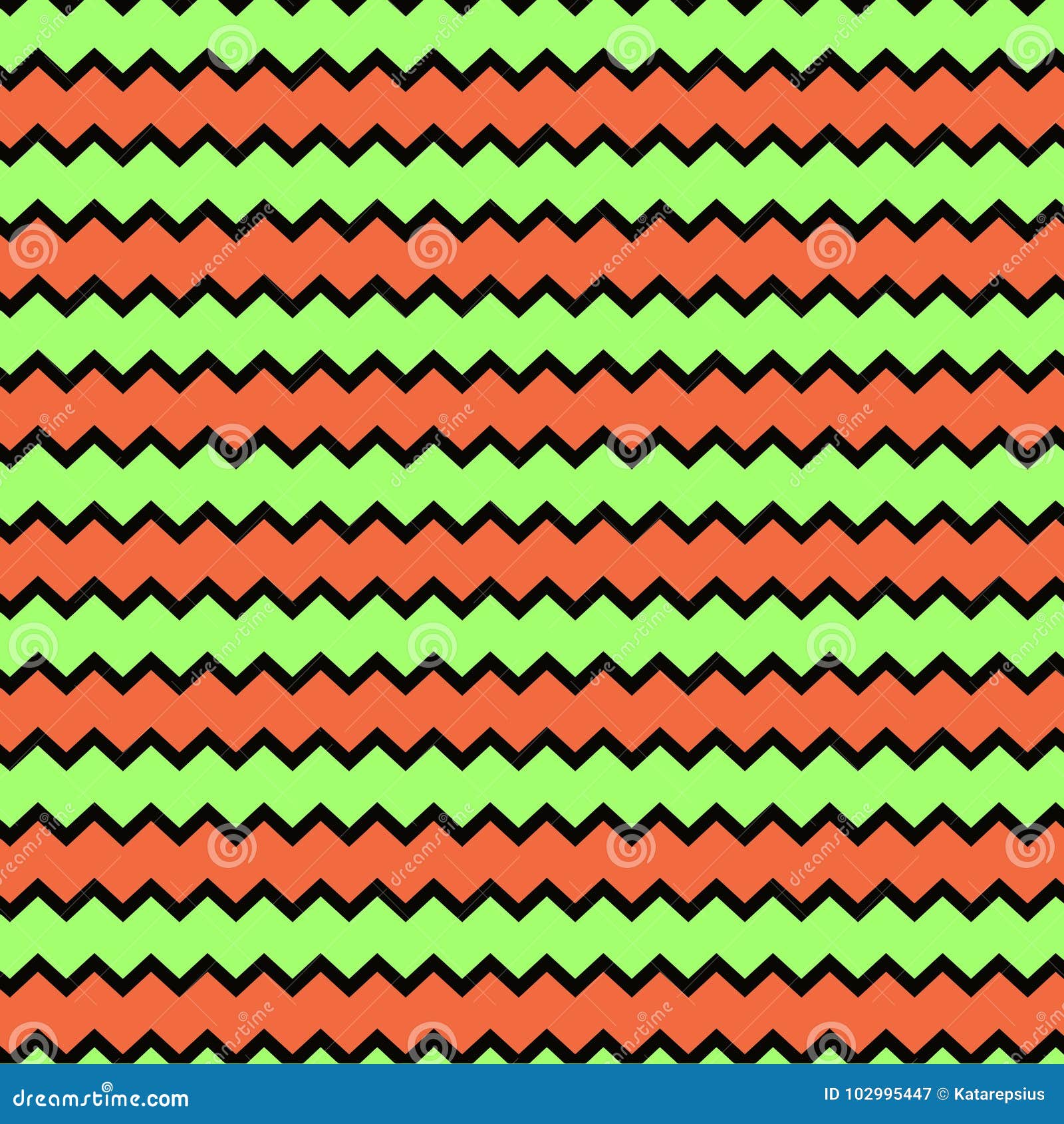 Retro Chevron Pattern Background with Green and Orange Colors. Stock ...