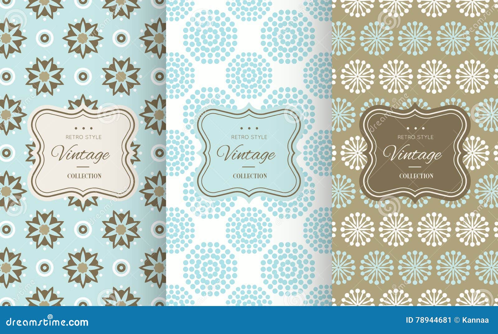 Retro Chic Seamless Pattern Stock Vector - Illustration of delicate ...