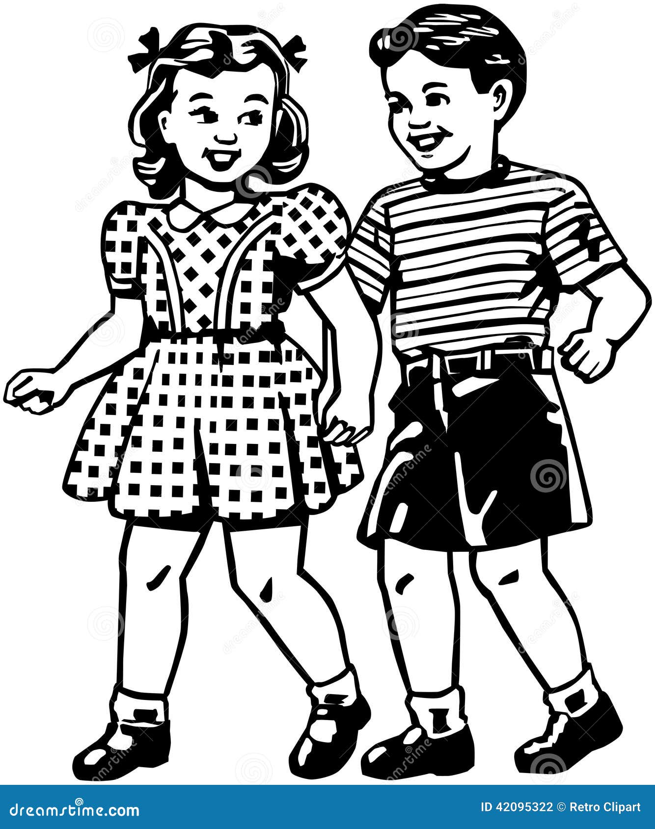 Retro Children stock vector. Illustration of people, funny - 42095322