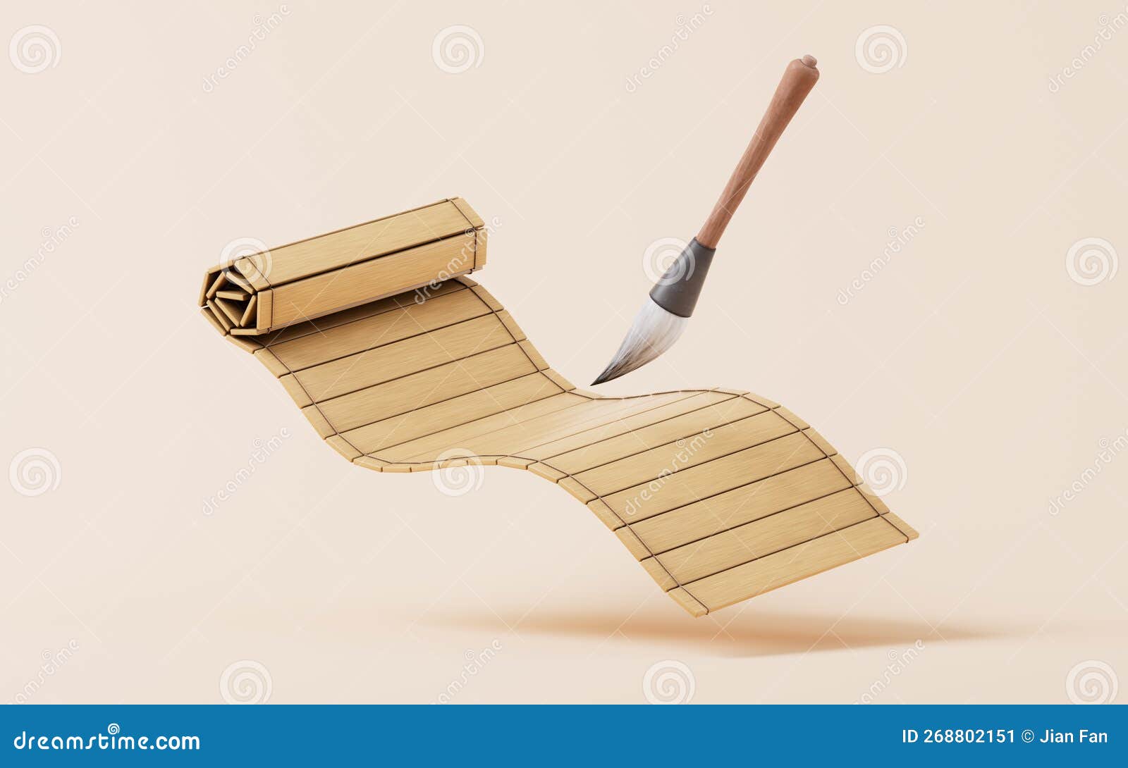 Bamboo Slips Icon Vector. Chinese Bamboo Scroll Taoism Sign ...