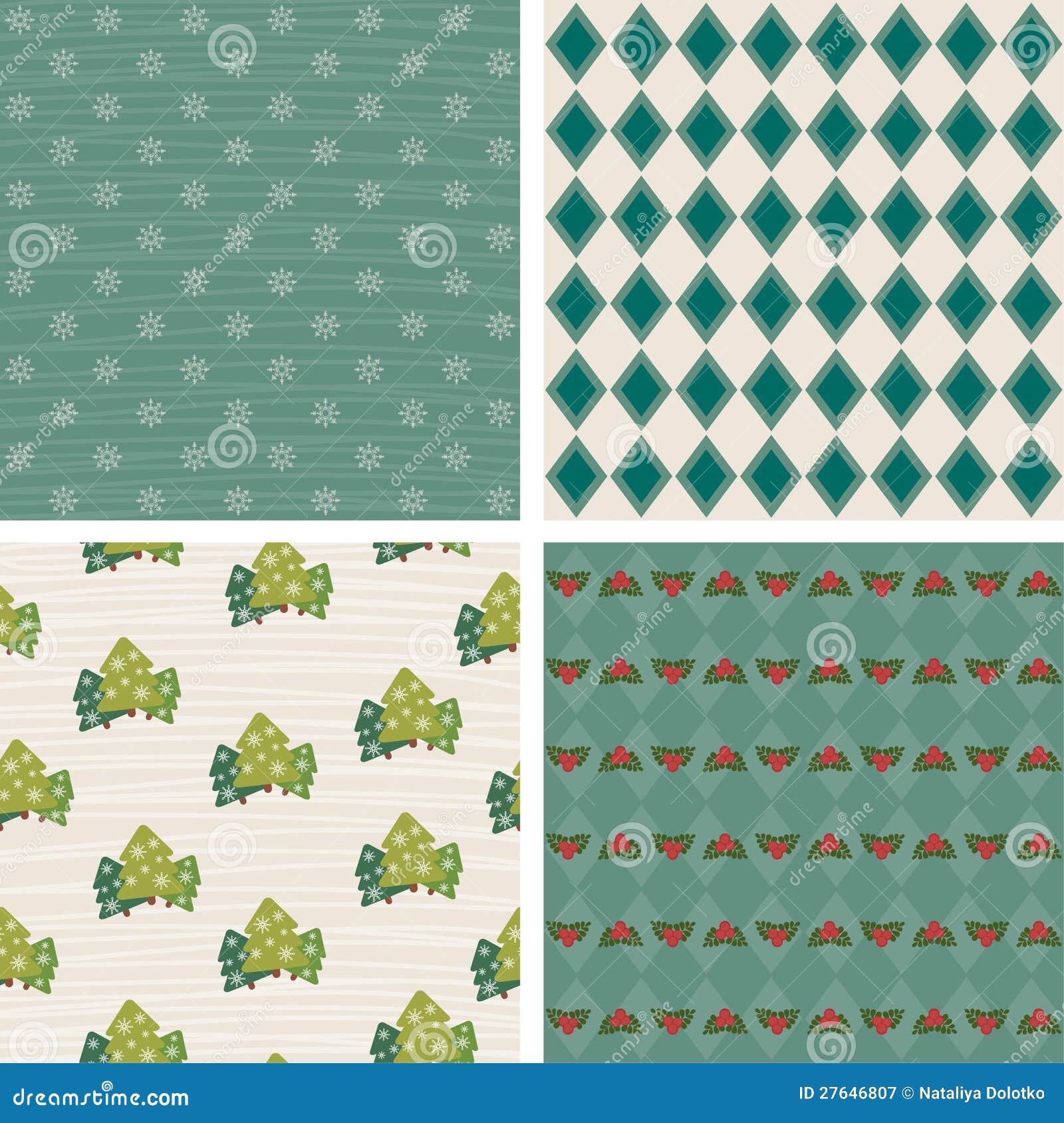 Retro Christmas Design Wallpapers Stock Vector - Illustration of ...