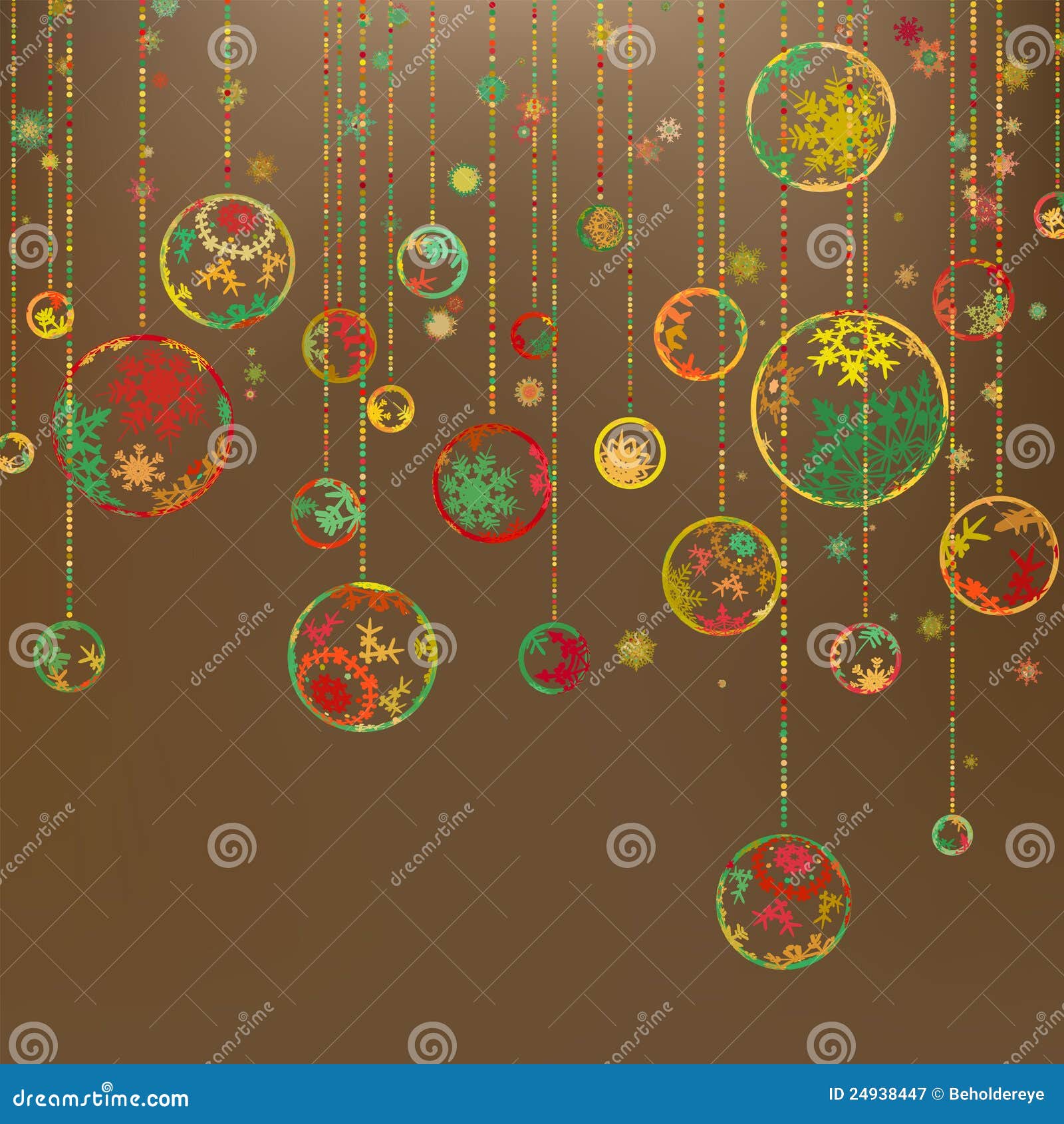 Retro Christmas Template with Ball. EPS 8 Stock Vector - Illustration ...