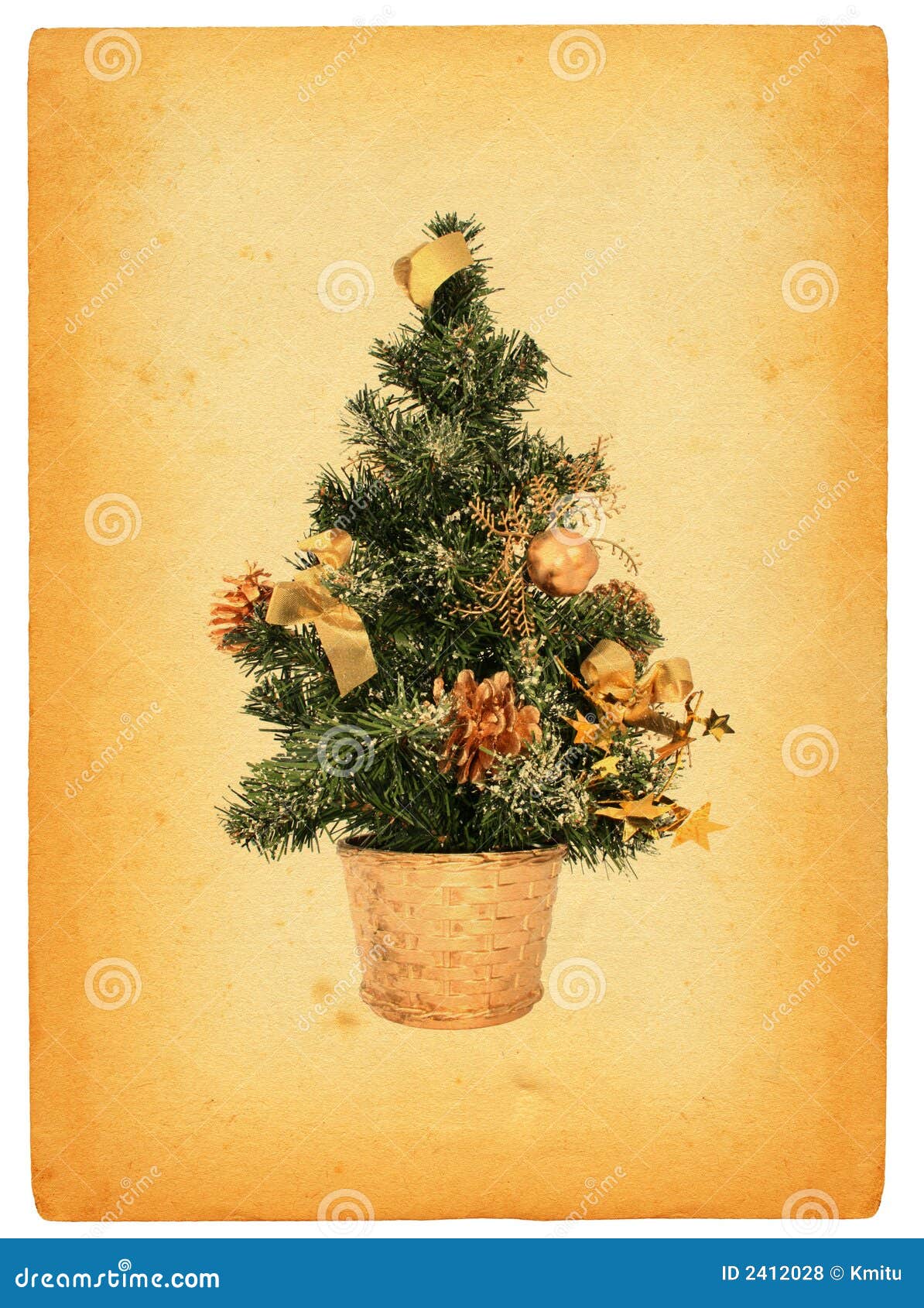 Retro christmas tree stock photo. Image of decorative - 2412028